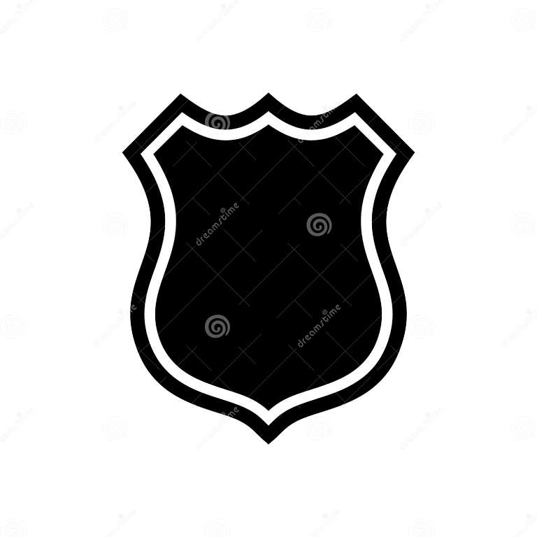 Black Shield Icon Isolated on White Background. Vector Illustration ...