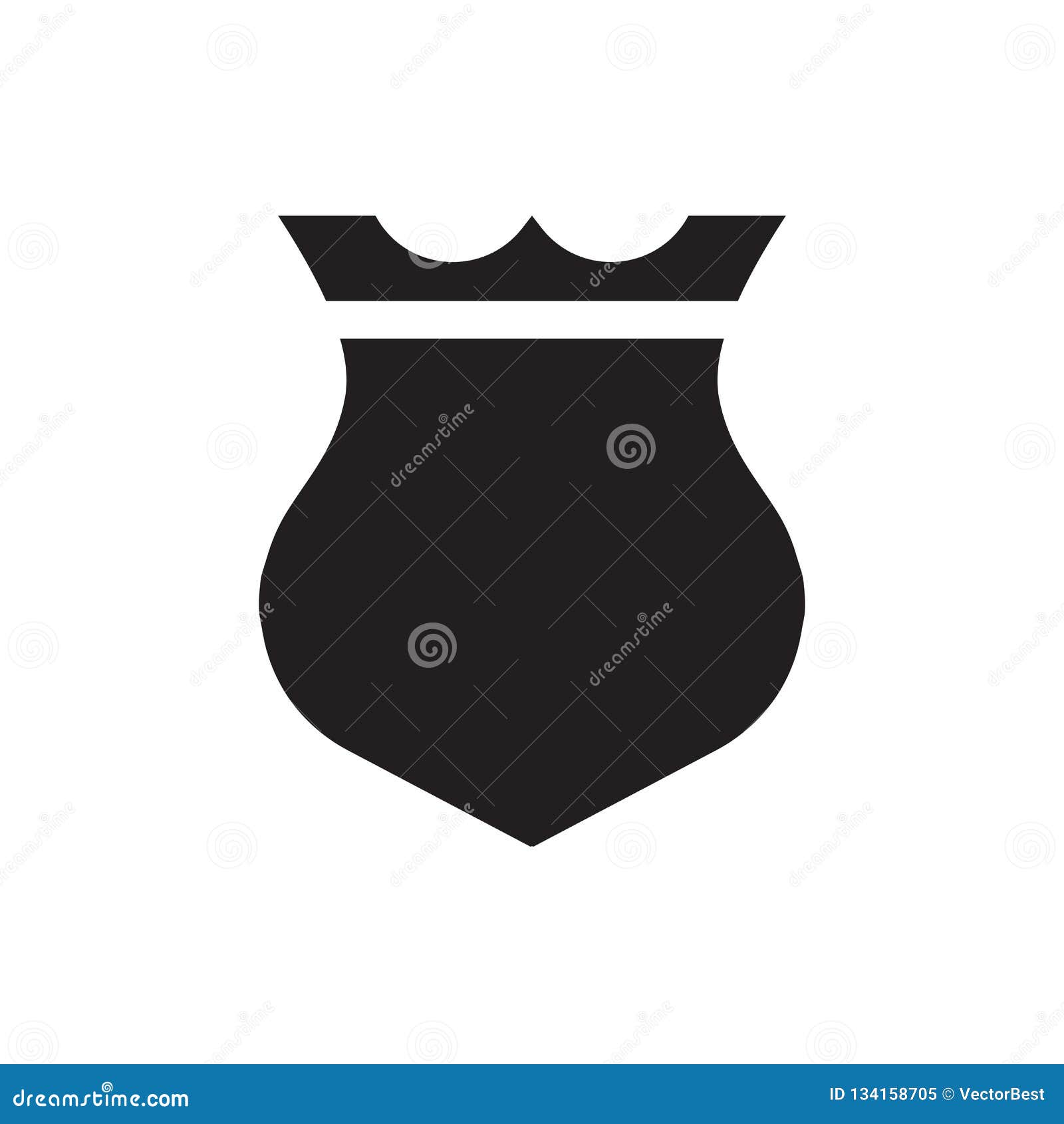Black Shield Icon Vector Sign and Symbol Isolated on White Background ...