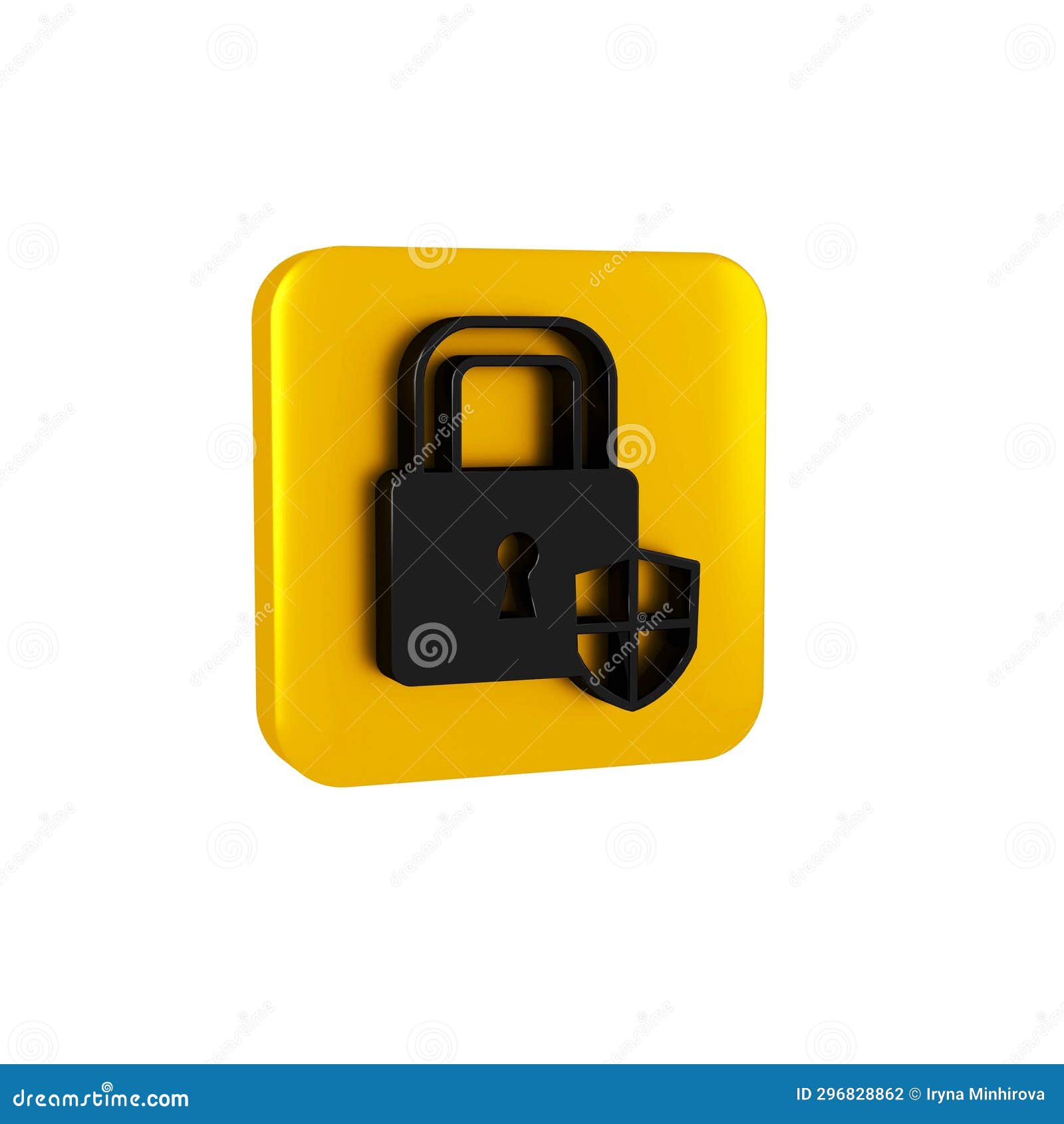 Black Shield Security with Lock Icon Isolated on Transparent Background ...