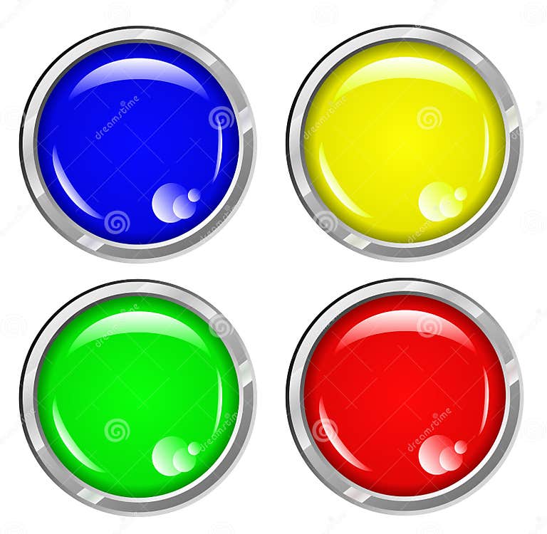 Black Shiny Button Set stock vector. Illustration of global - 9336989