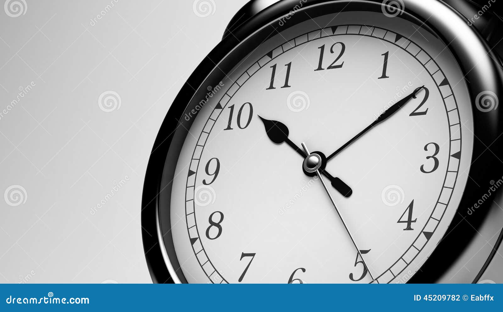 Black Shiny Clock stock illustration. Illustration of number - 45209782
