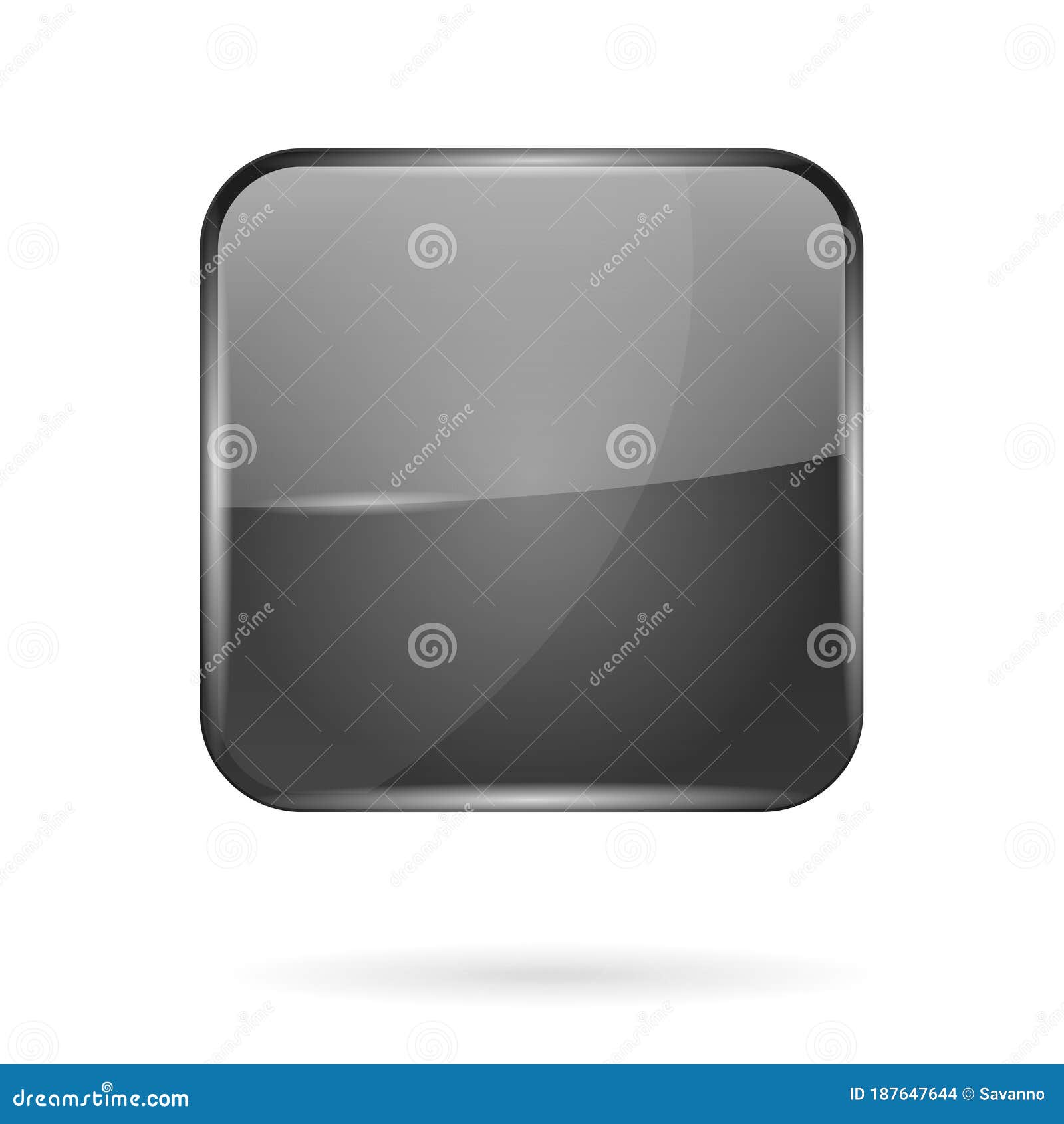 3d Square Button Png