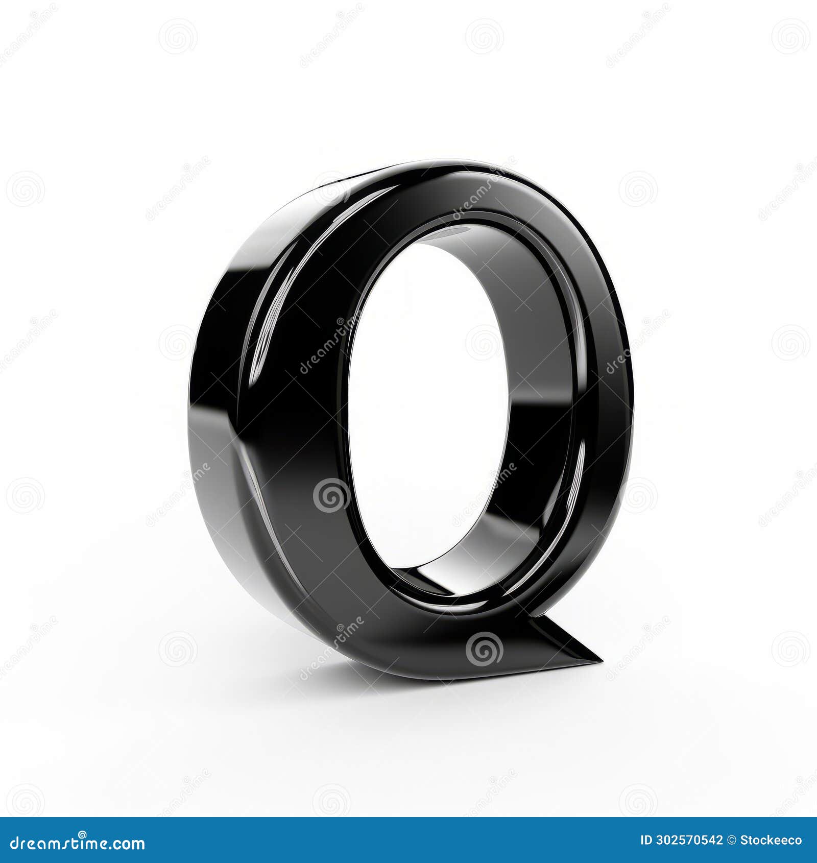 Black Shiny Letter Q on White Background - Daz3d Style Textual Elements ...
