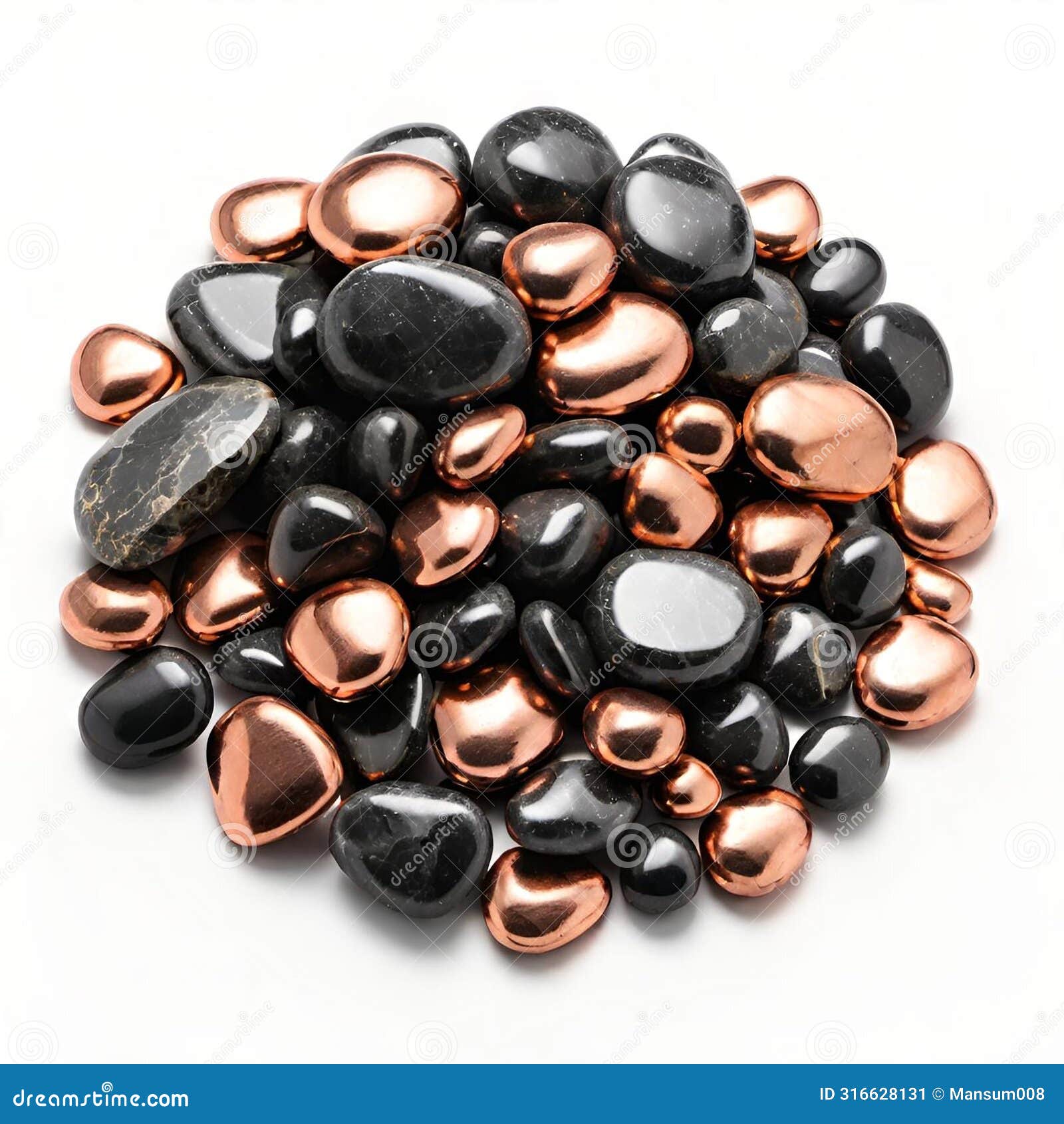 Shiny Stone Human Skull With Golden Studio Earphones On, Render Front ...