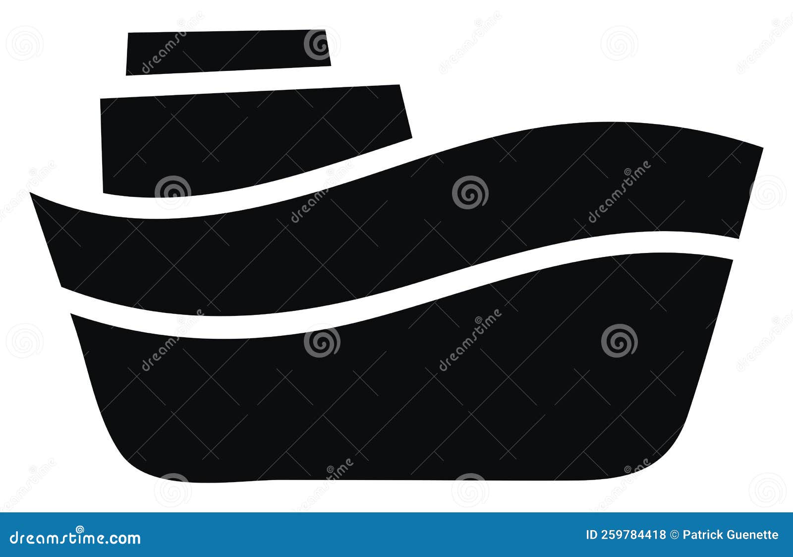 Black Ship with Lines, Icon Stock Vector - Illustration of icon ...