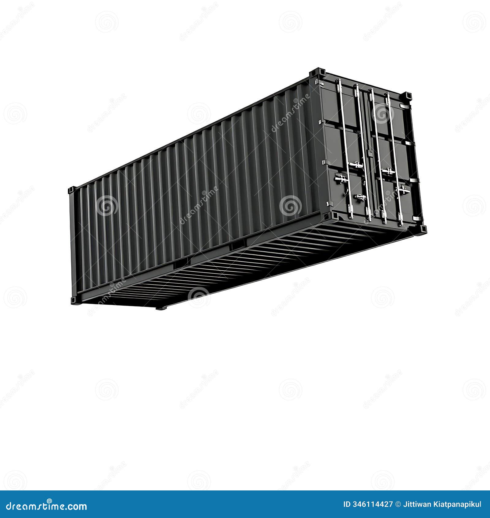 Black Shipping Container Isolated on White Backgroundt Stock ...