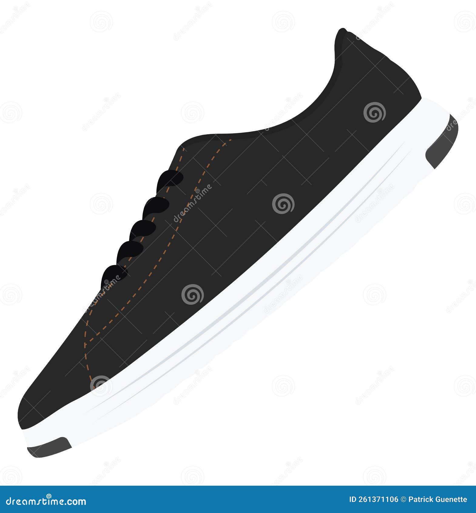 Black shoe, icon stock vector. Illustration of logo - 261371106