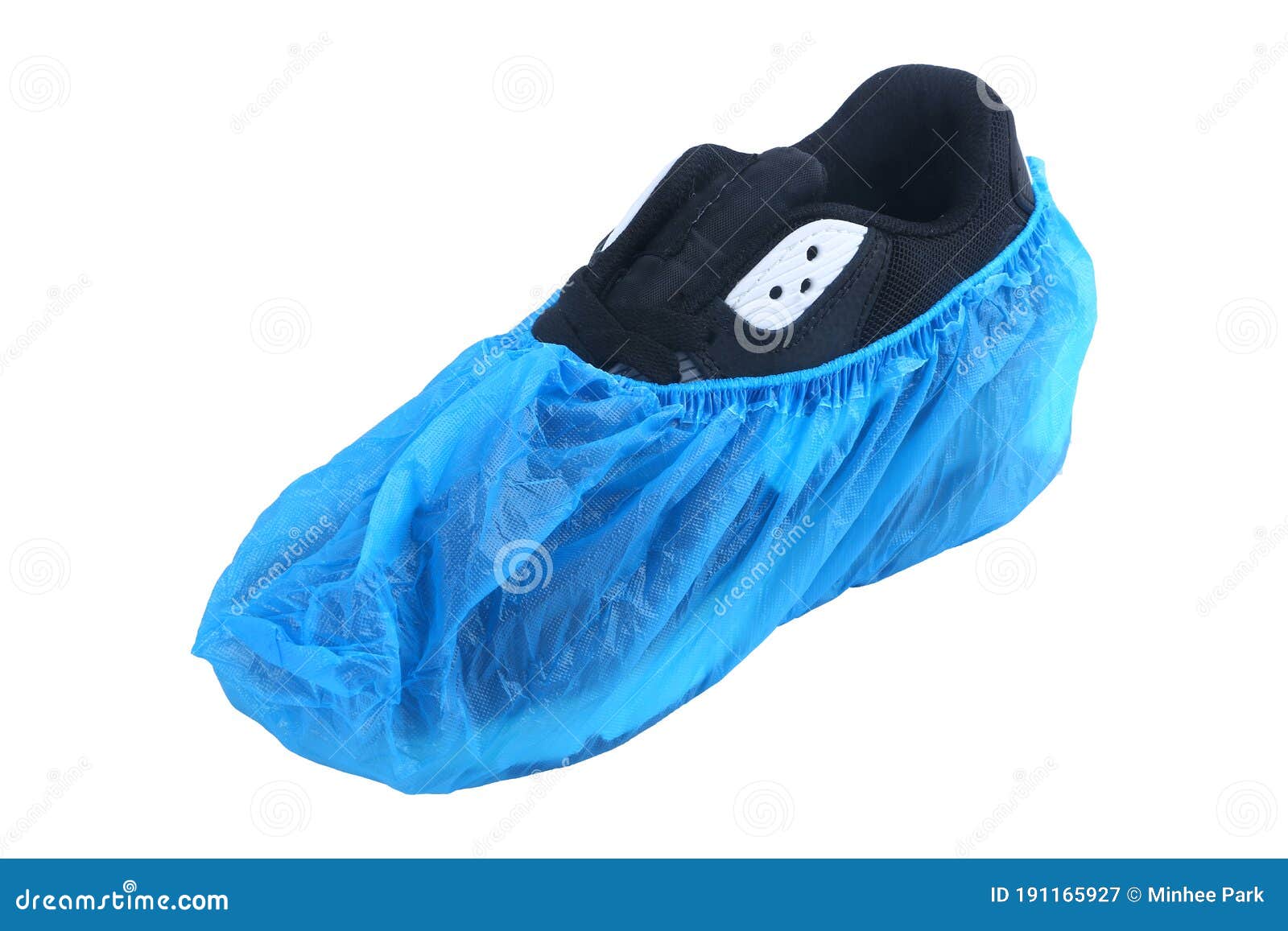 Black shoe in overshoes stock image. Image of medicine - 191165927