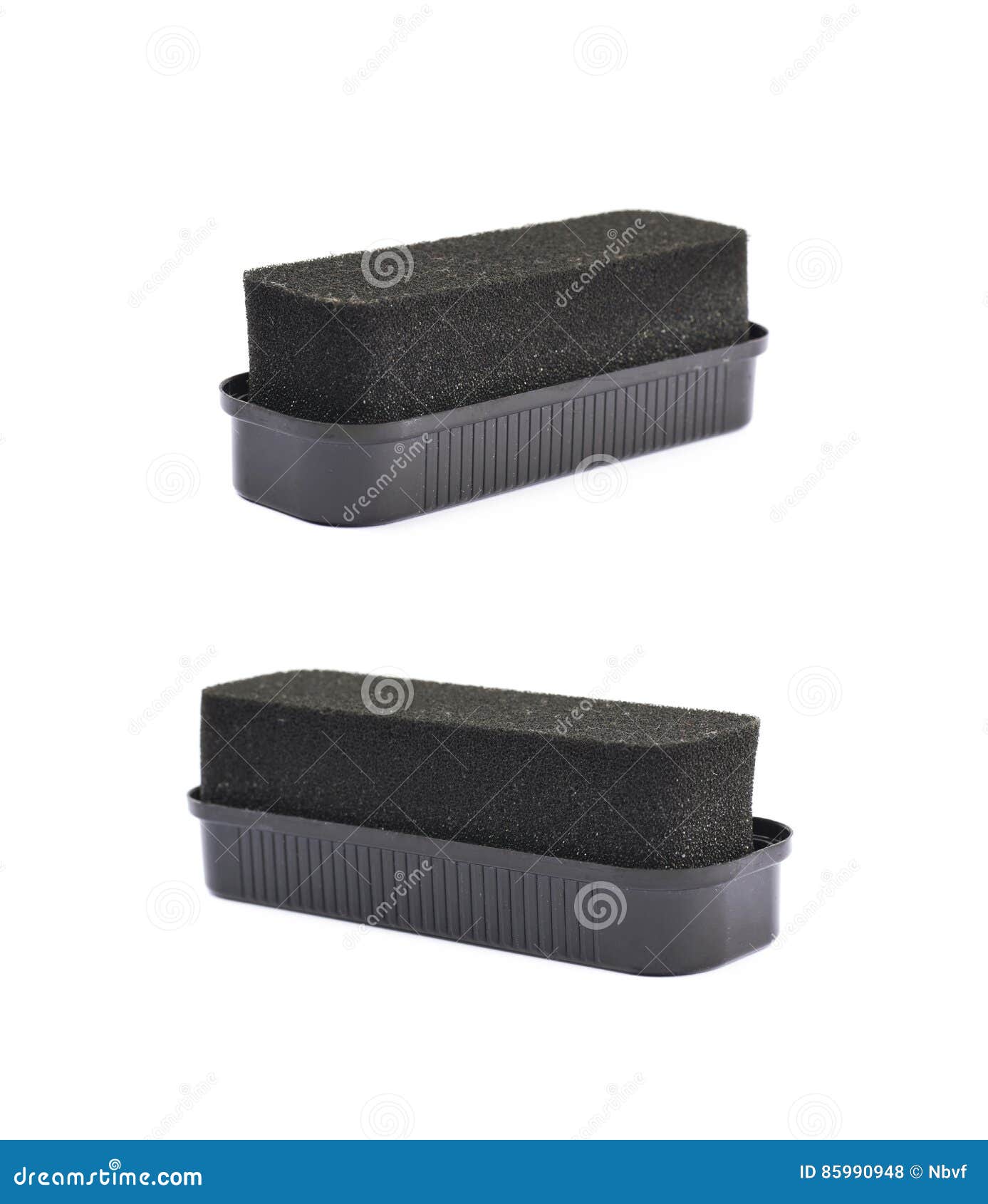 Black Shoe Polish Sponge Isolated Stock Photo - Image of macro, boot ...