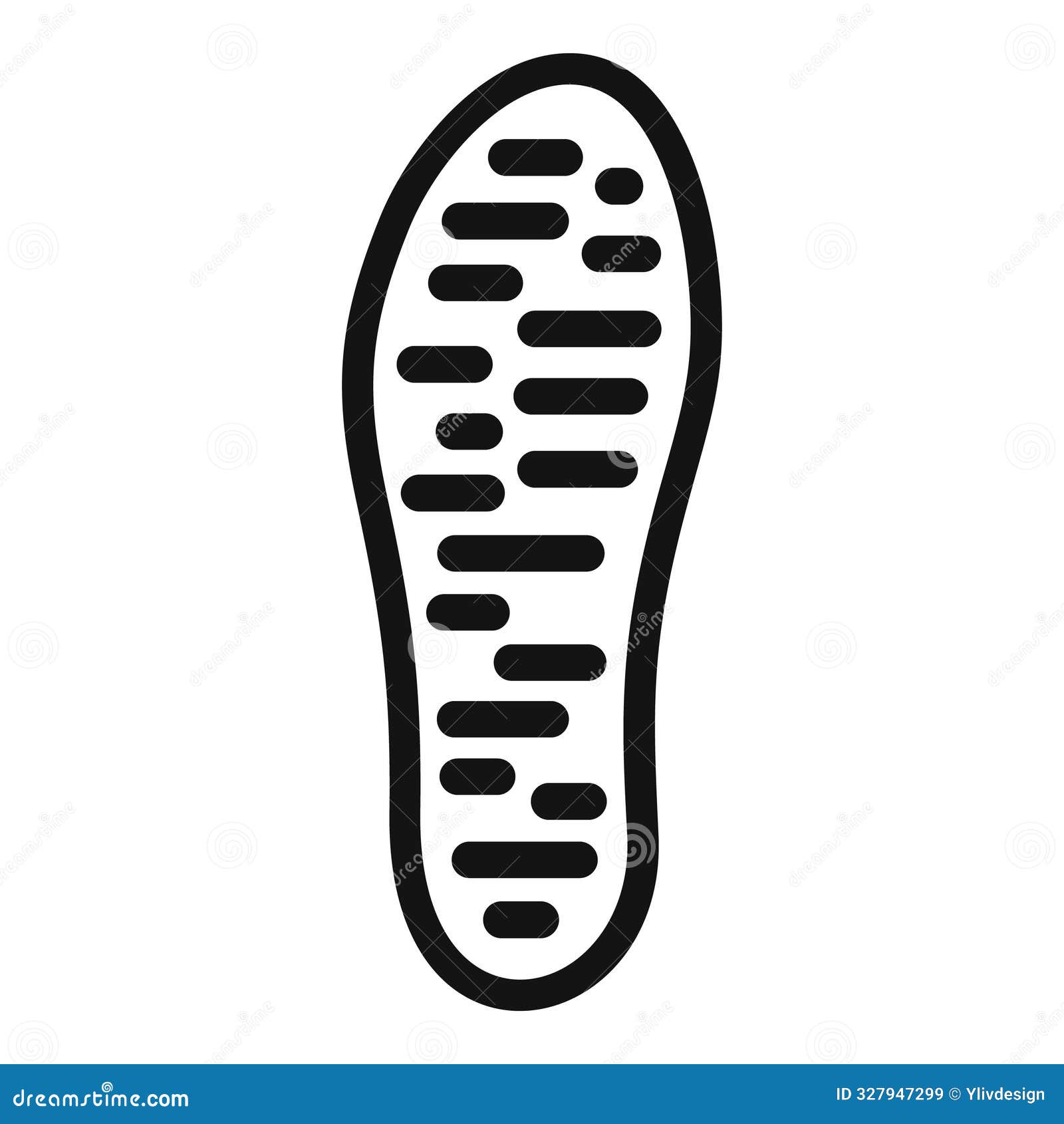 Black Shoe Sole with Deep Tread Pattern Leaving Footprint Stock ...