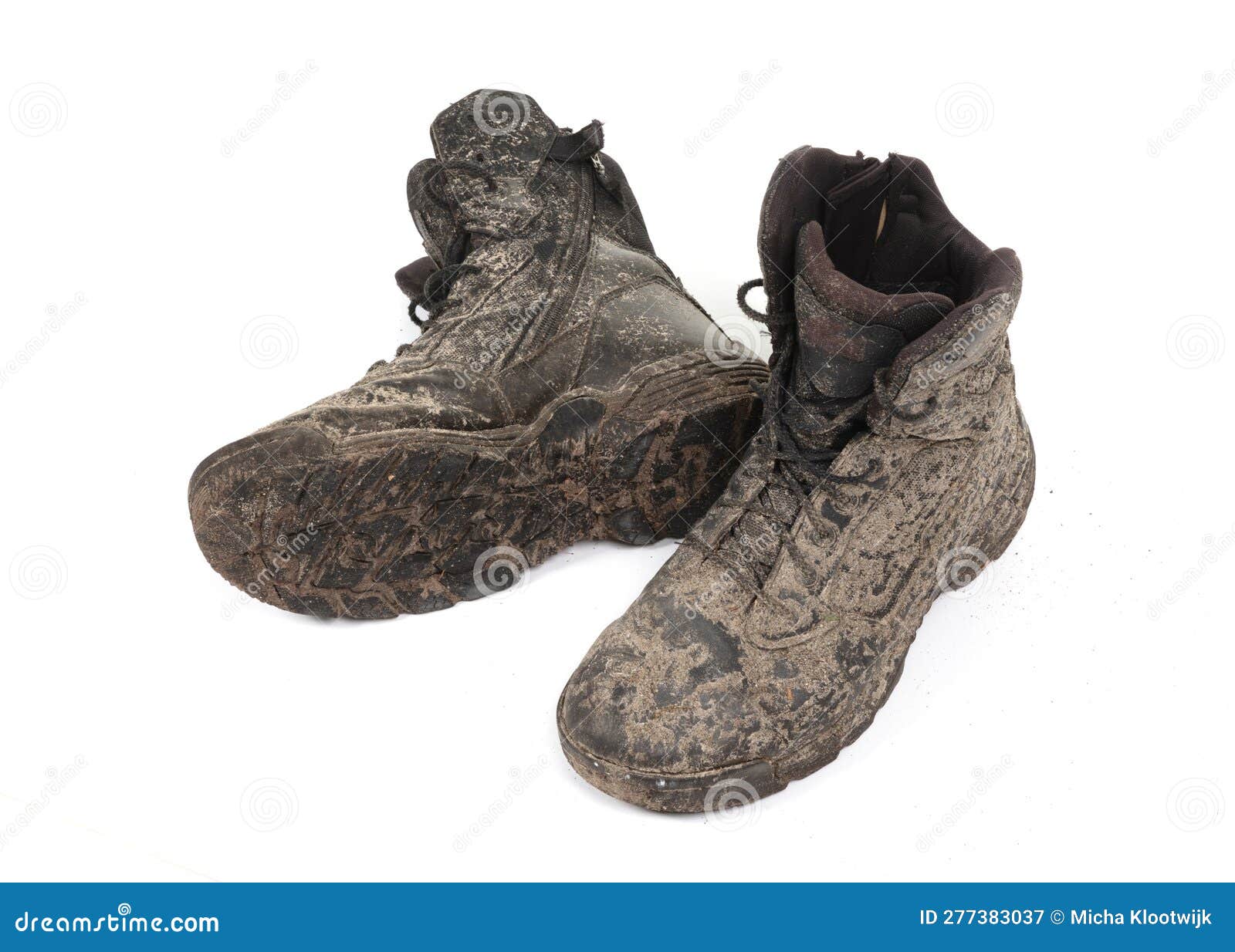 Black Shoes, Covered in Mud Stock Image - Image of time, cleaning ...