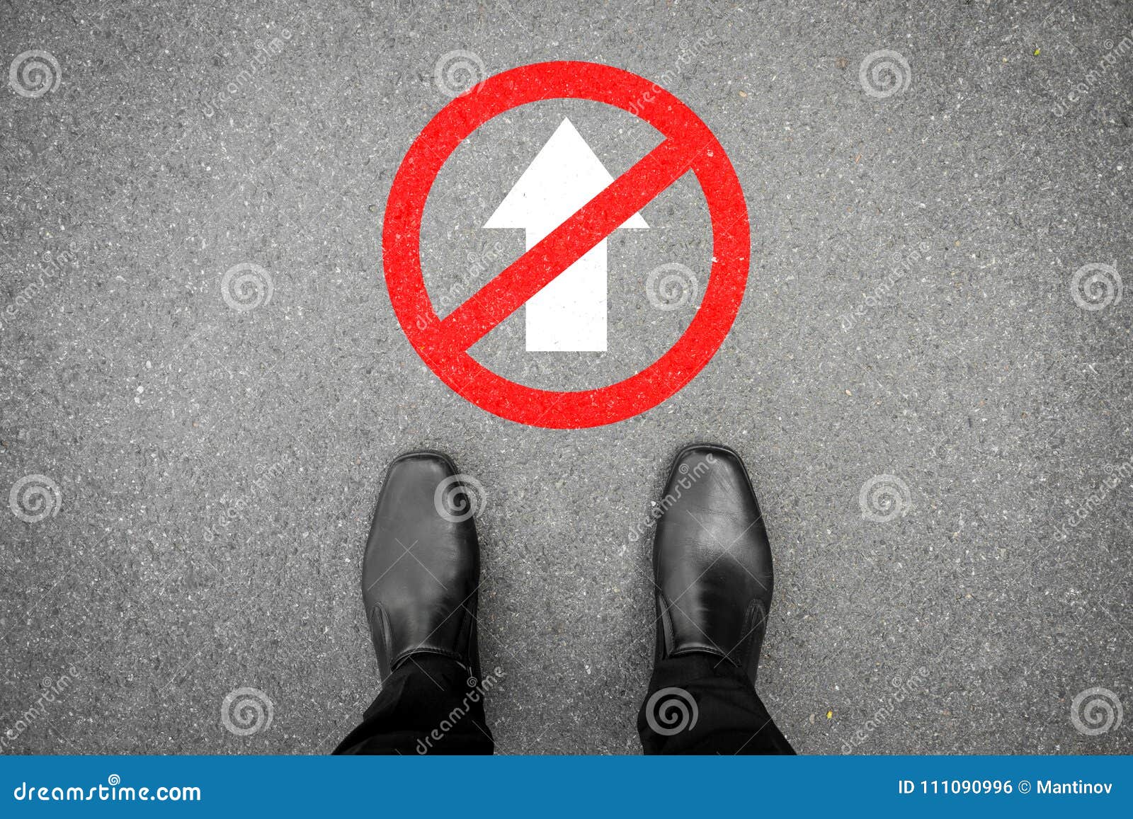 Black Shoes Standing and Cannot Go Forward Stock Photo - Image of ...