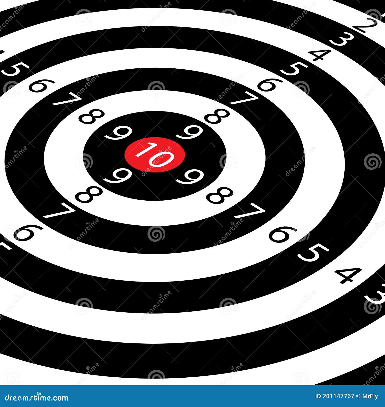 Black Shooting Target with Points, Vector Illustration Stock Vector ...