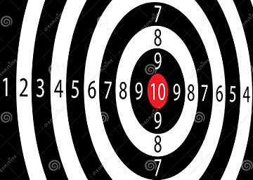 Black Shooting Target with Points, Vector Illustration Stock Vector ...