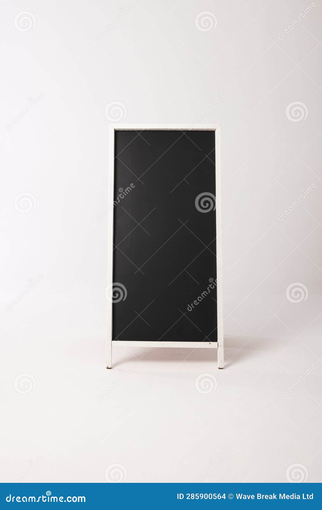 Black Sign in White Frame and Copy Space on White Background Stock ...