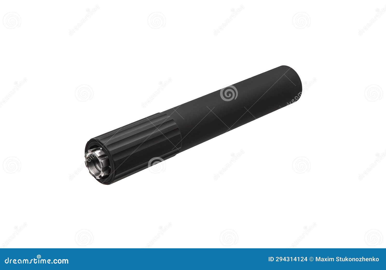 Black Silencer for Weapons. Suppressor that is at the End of an Assault ...