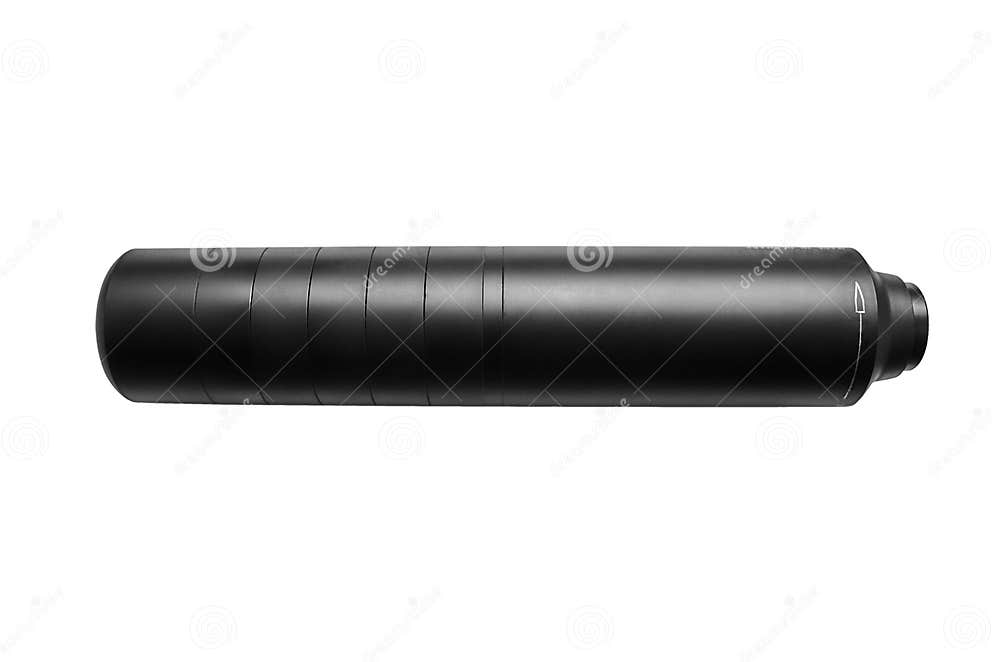 Black Silencer for Weapons. Suppressor that is at the End of an Assault ...