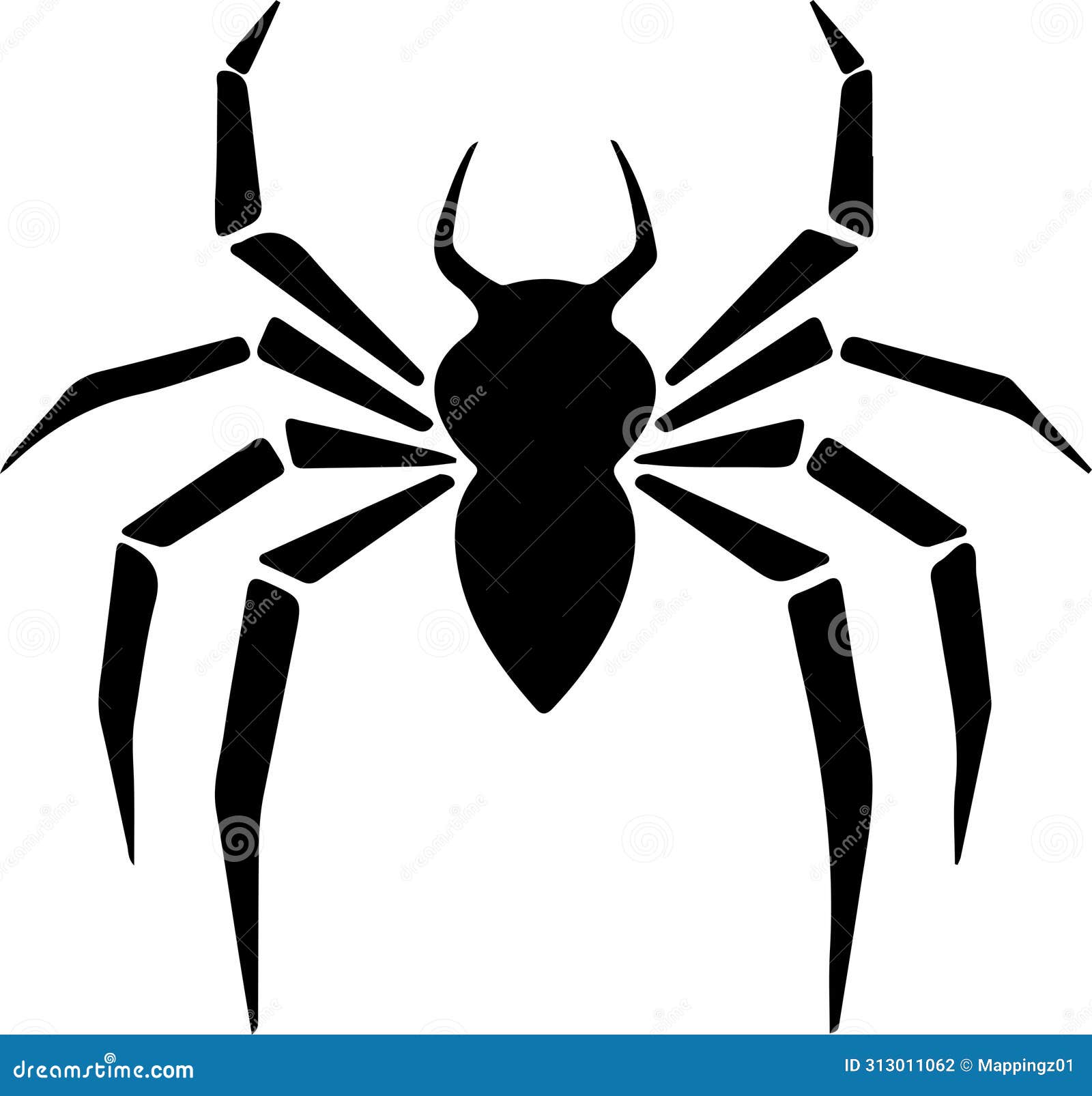 Assassinbug Black Silhouette Generative Ai Stock Vector - Illustration ...
