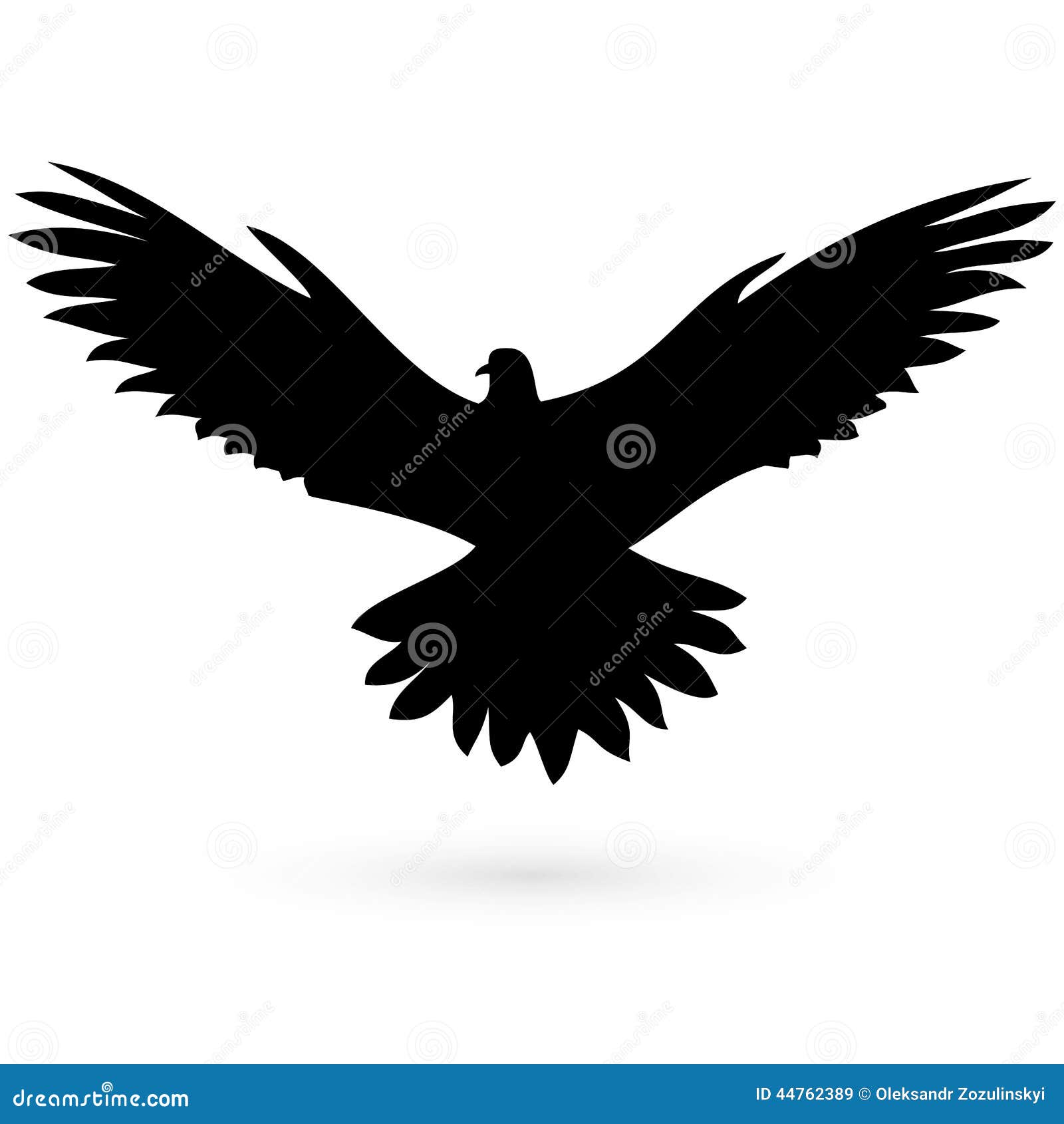Black Silhouette Birds. Raster Stock Illustration - Illustration of ...