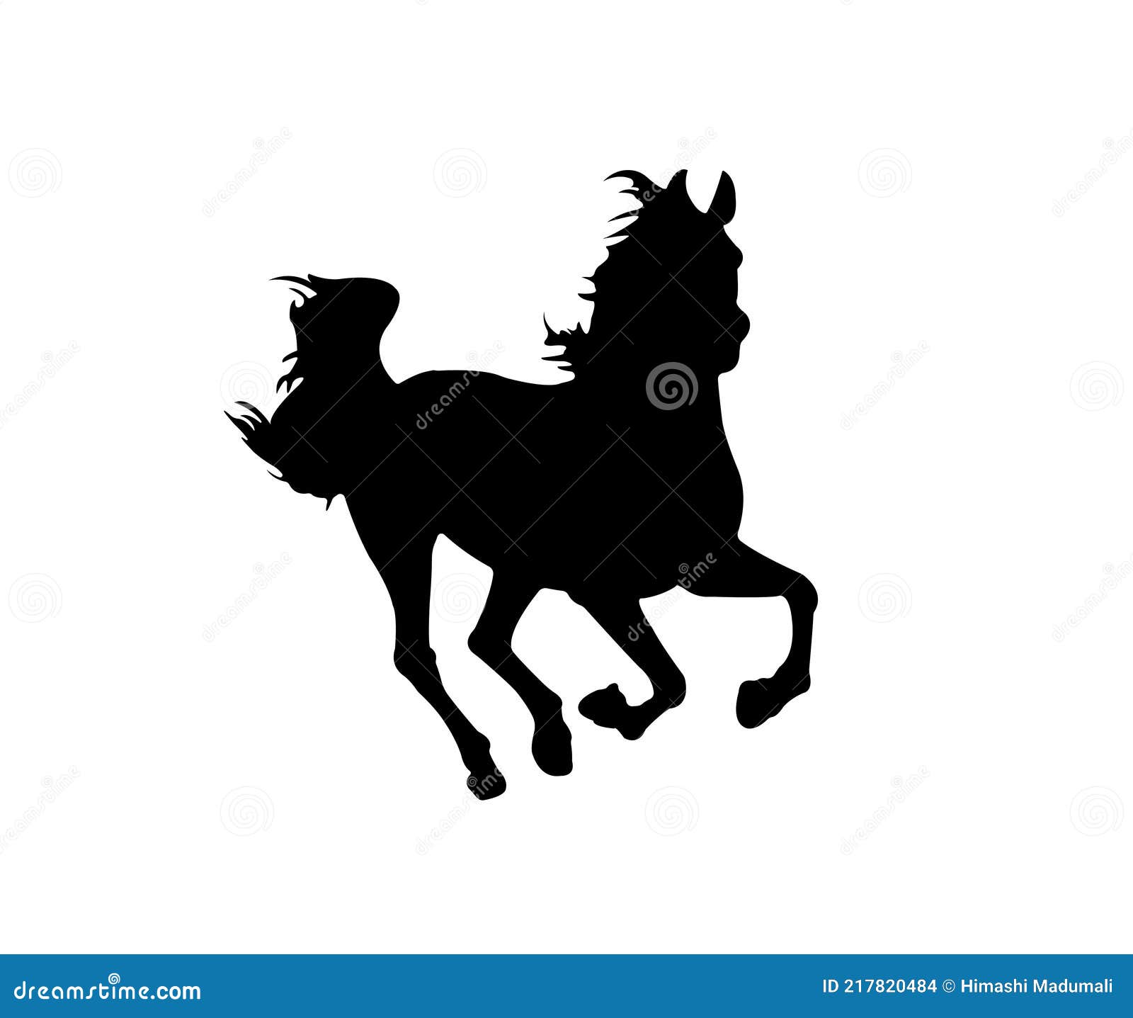 Cantering Horse Silhouette