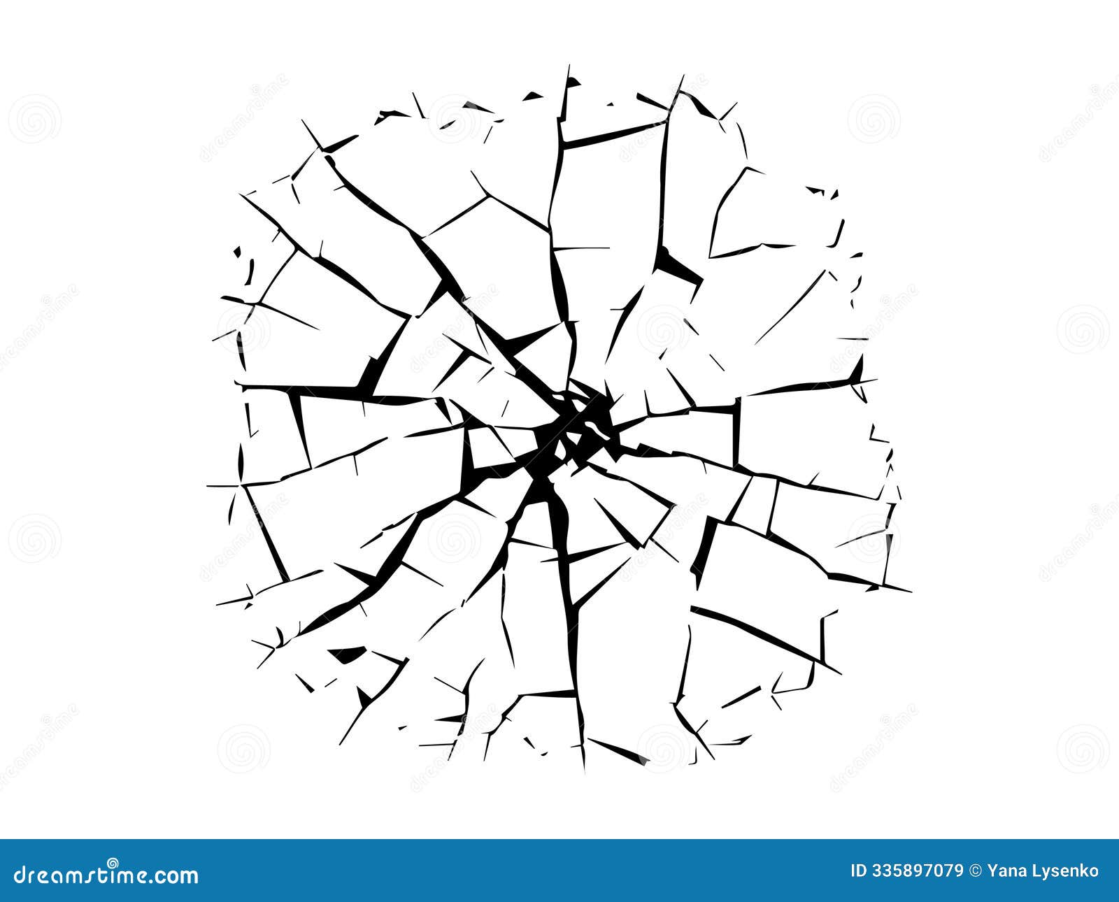 Black Silhouette Of Cracked Earth Isolated On A White Background ...