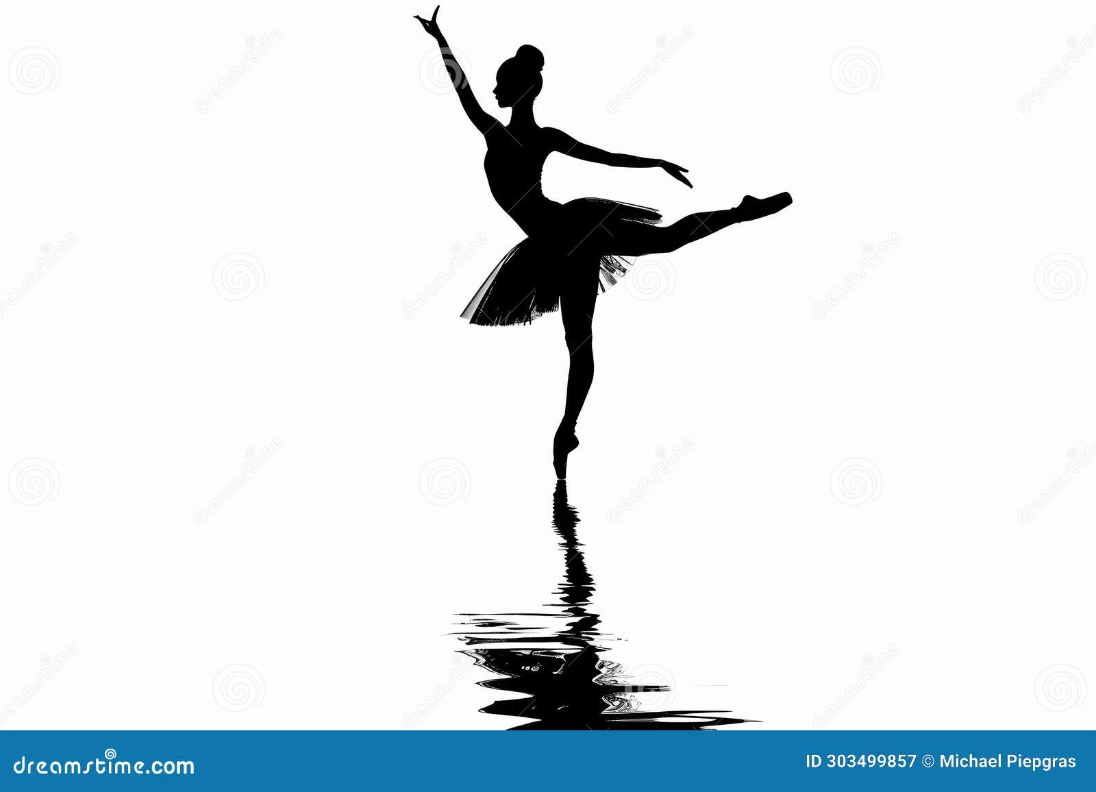 Black Silhouette Of Dancing Ballerina Transparent On Background Royalty ...