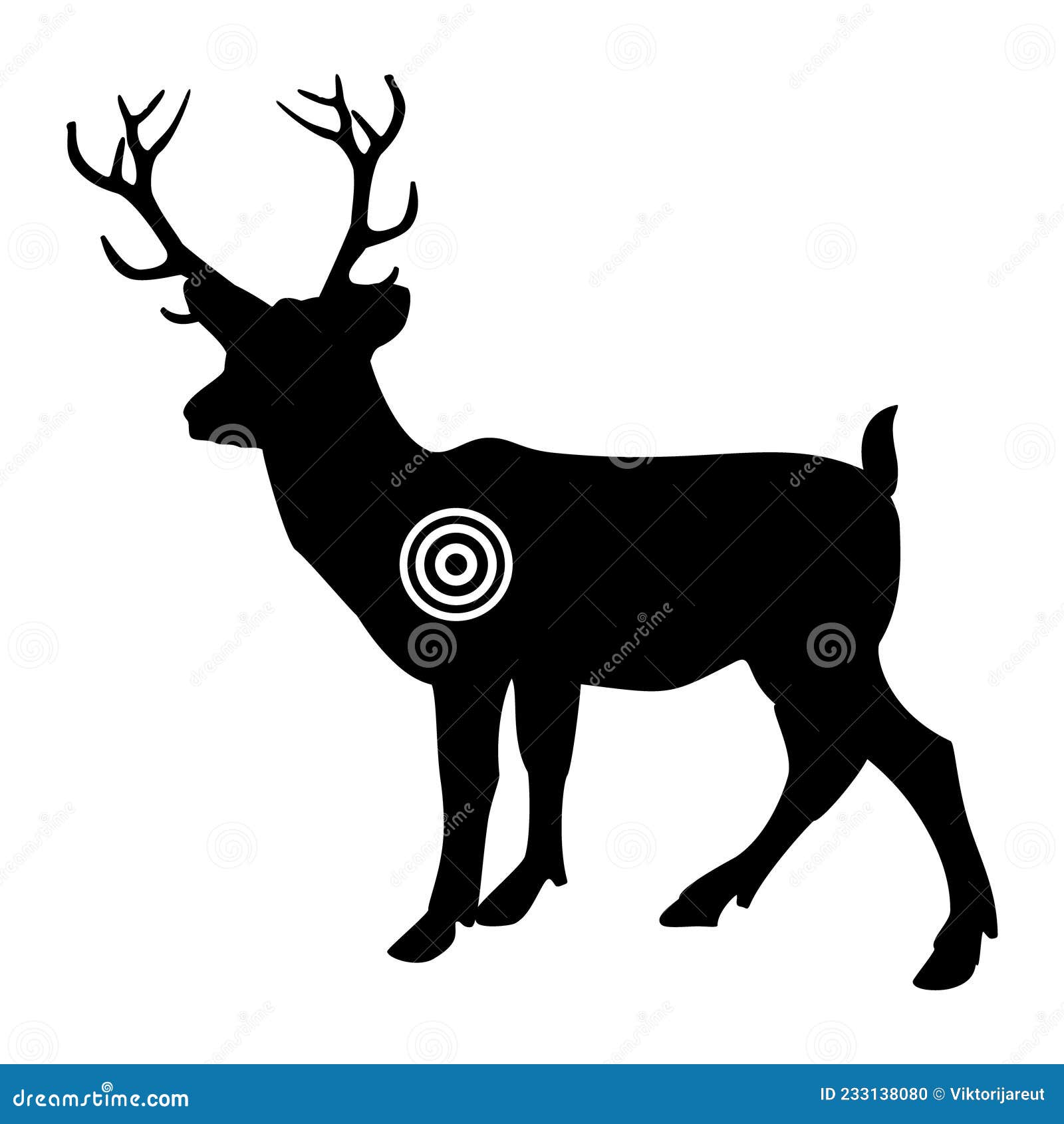 Black Silhouette of Deer Gun Shooting Target a Stock Vector ... Black Silhouette of Deer Gun Shooting Target a Stock Vector ...