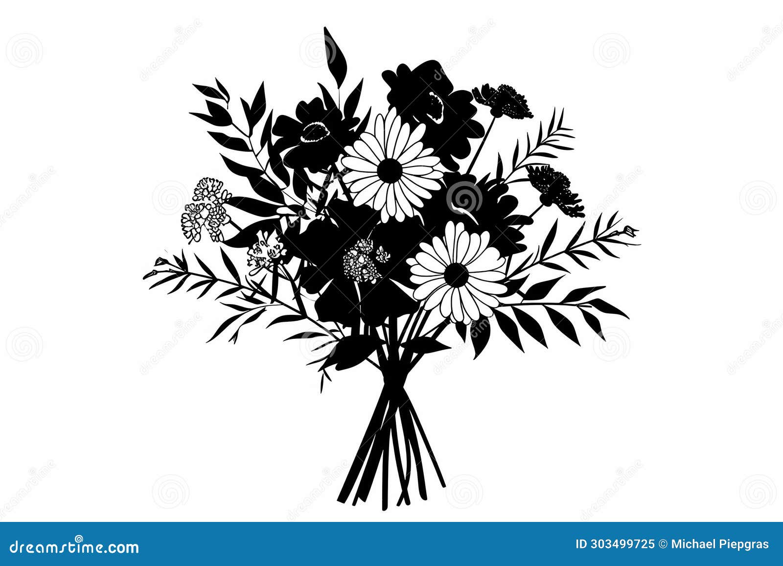 Bunch Of Flowers Silhouette at Victoria Horton blog