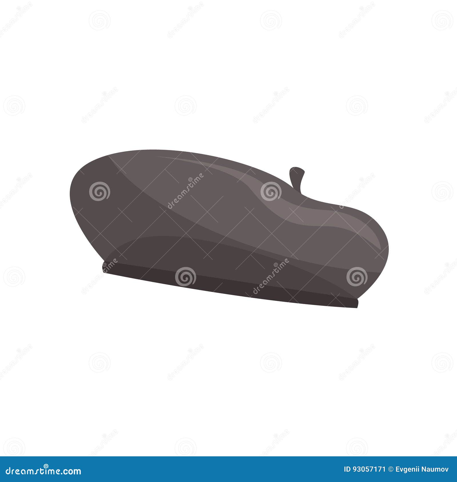 Black Silhouette of French Beret Vector Illustration Stock Vector ...