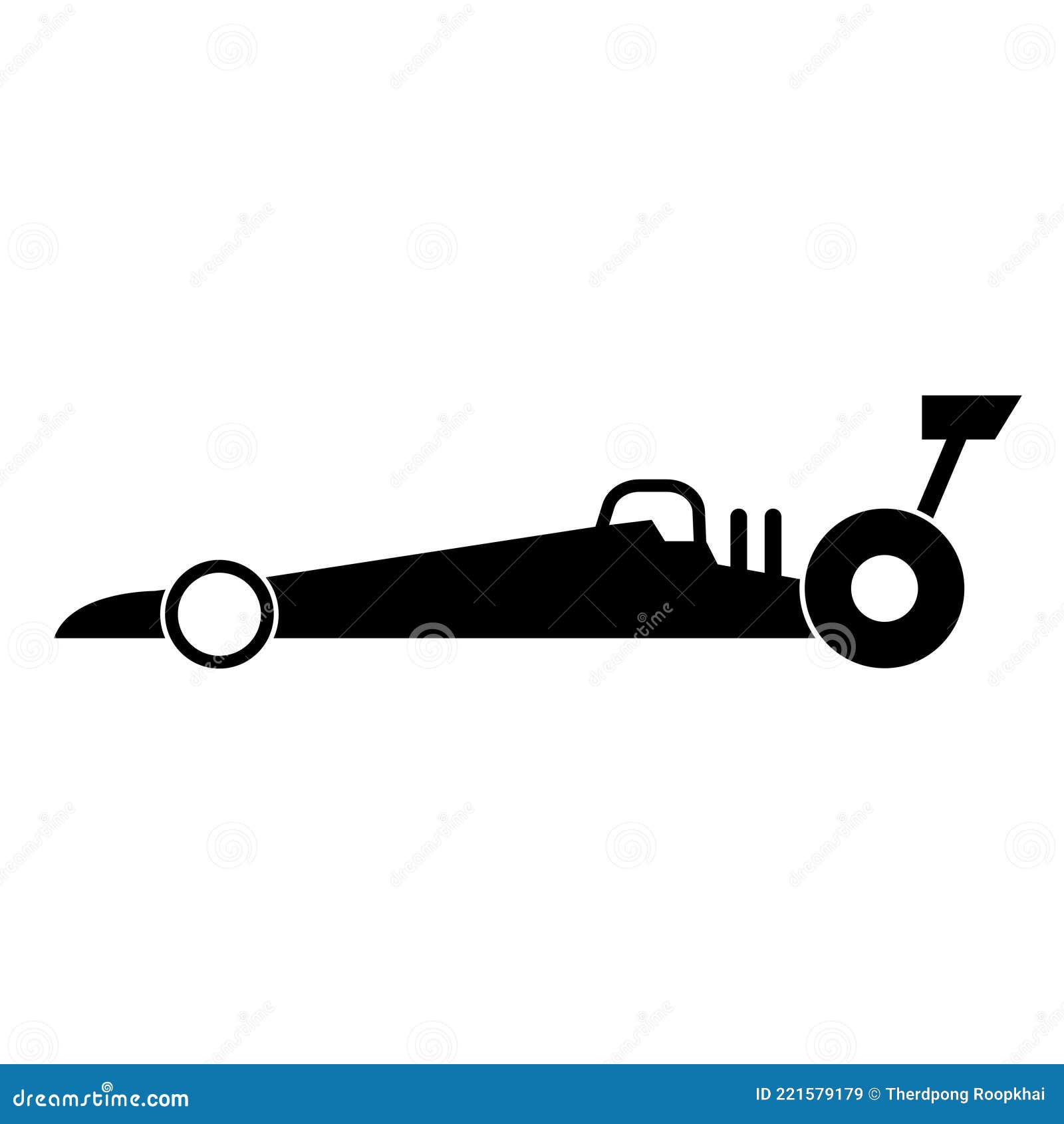 Dragster Car Vector Illustration | CartoonDealer.com #8101164