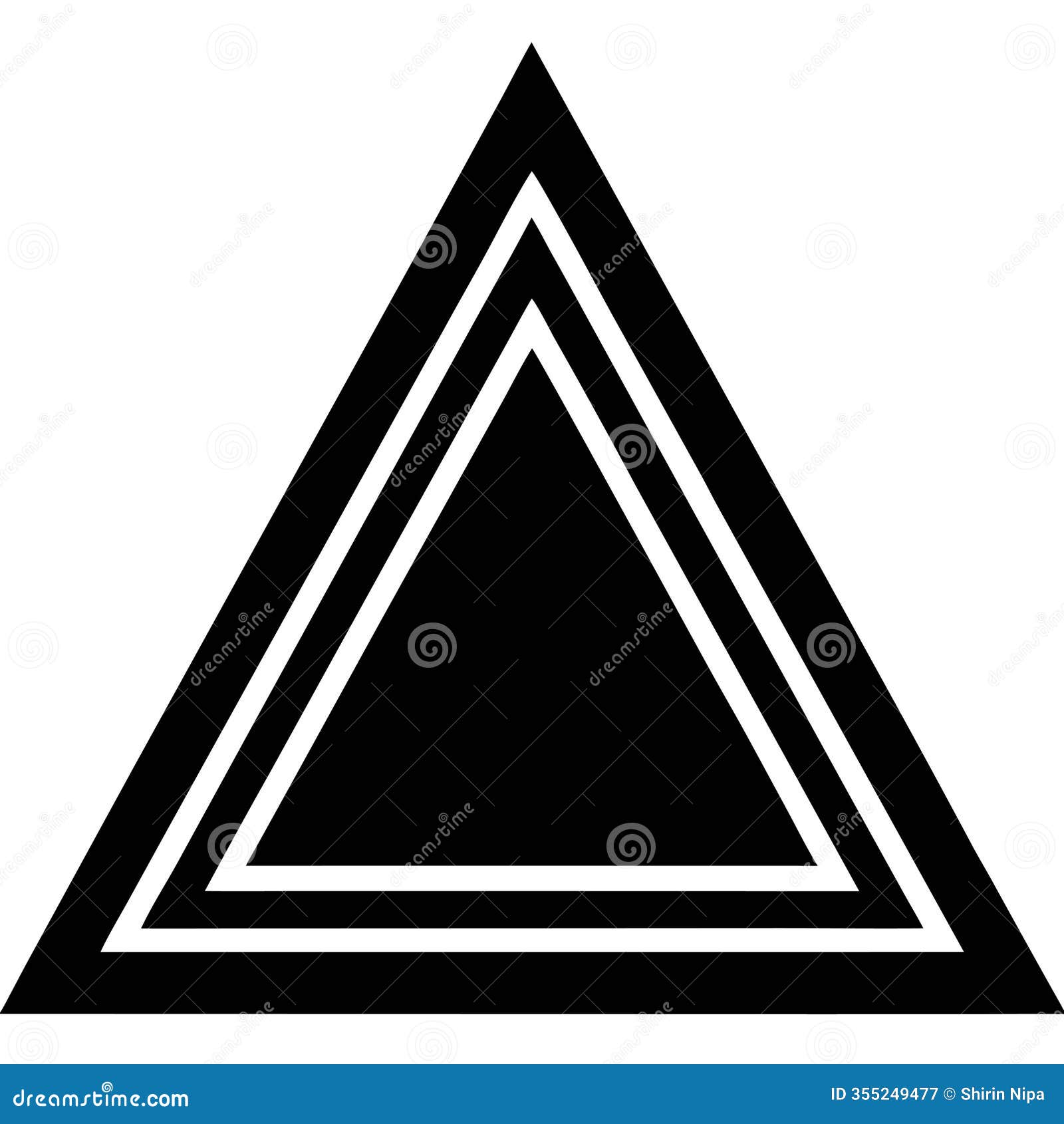 Black Silhouette Illustration of a Triangle Shape Stock Vector ...