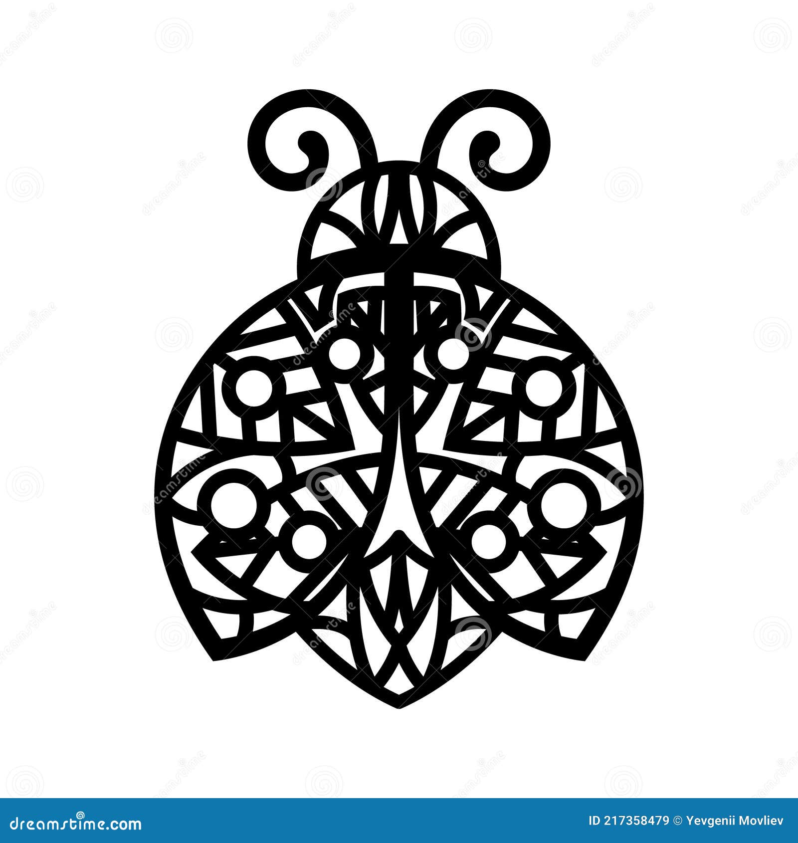 Ladybird Pattern. Ladybug Seamless Pattern Design. Cartoon Vector ...