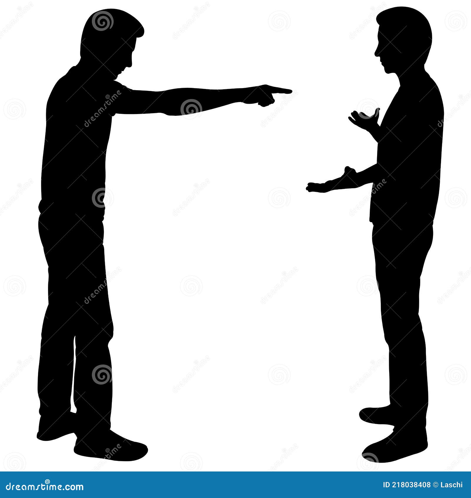 Men Accusing Another Isolated on White Stock Illustration ...