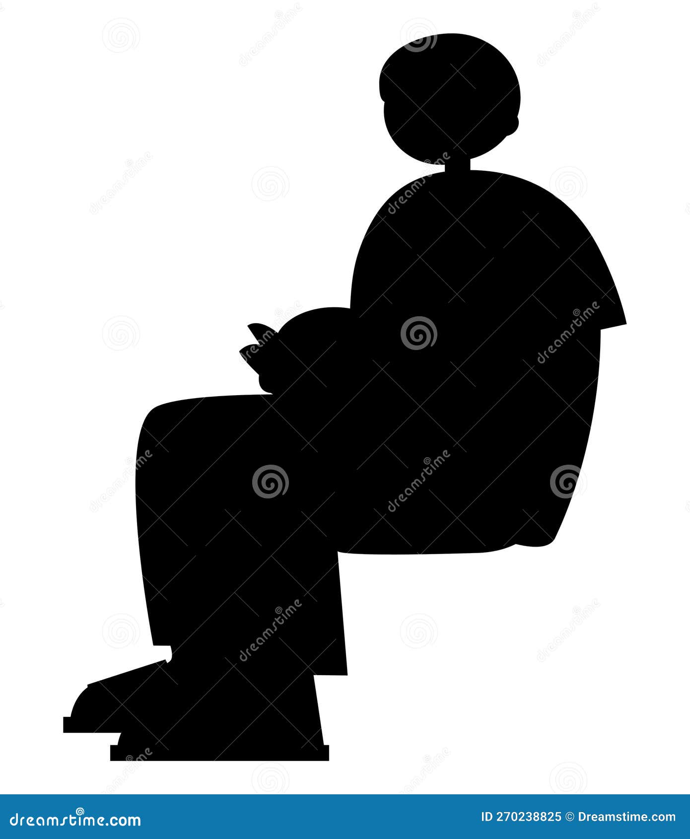 Black Silhouette of a Man Sitting with a Rabbit(bunny) on His Lap ...