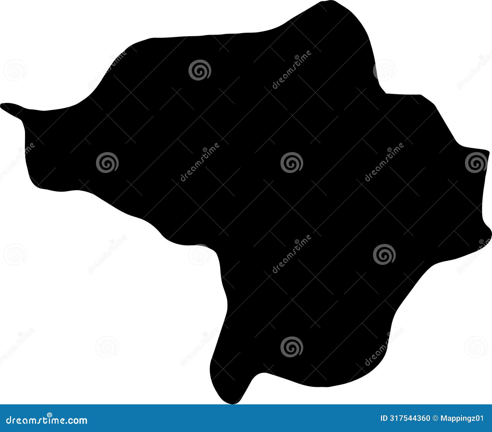 Butha-Buthe Lesotho Silhouette Map with Transparent Background Stock ...