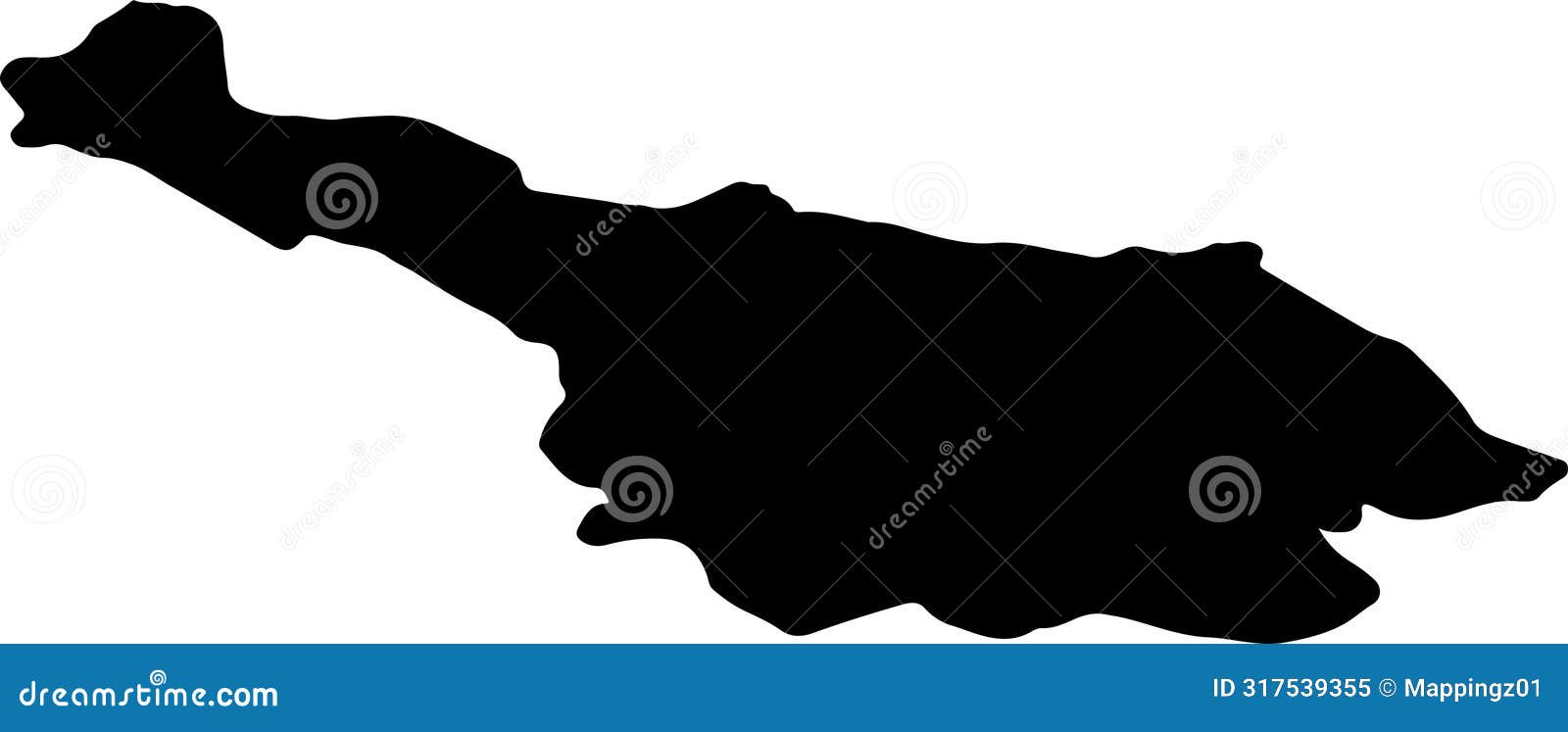 Cavan Ireland Silhouette Map with Transparent Background Stock Vector ...