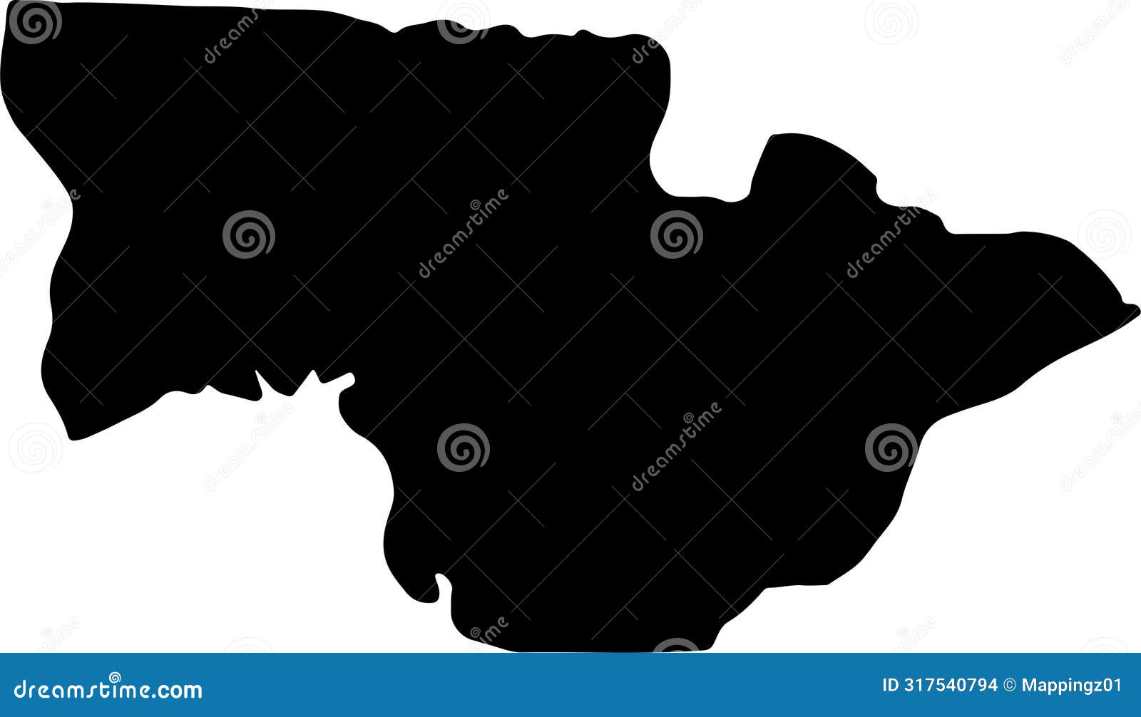 Koundara Guinea Silhouette Map with Transparent Background Stock Vector ...