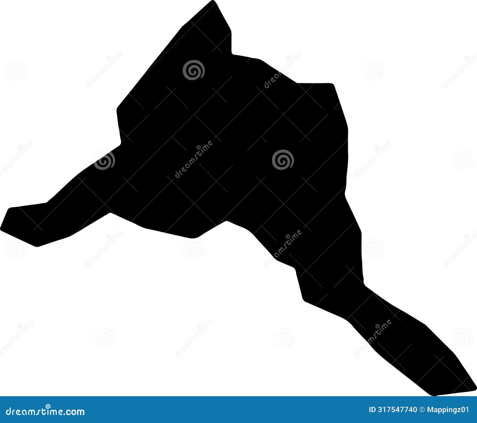 Luqa Malta Silhouette Map with Transparent Background Stock Vector ...