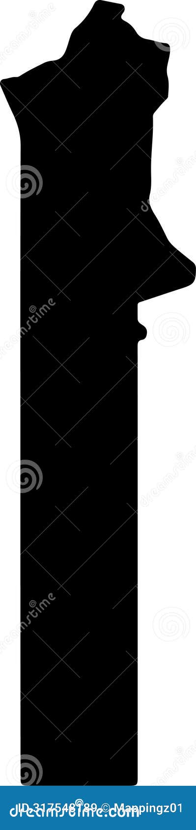 Mayuge Uganda Silhouette Map with Transparent Background Stock Vector ...