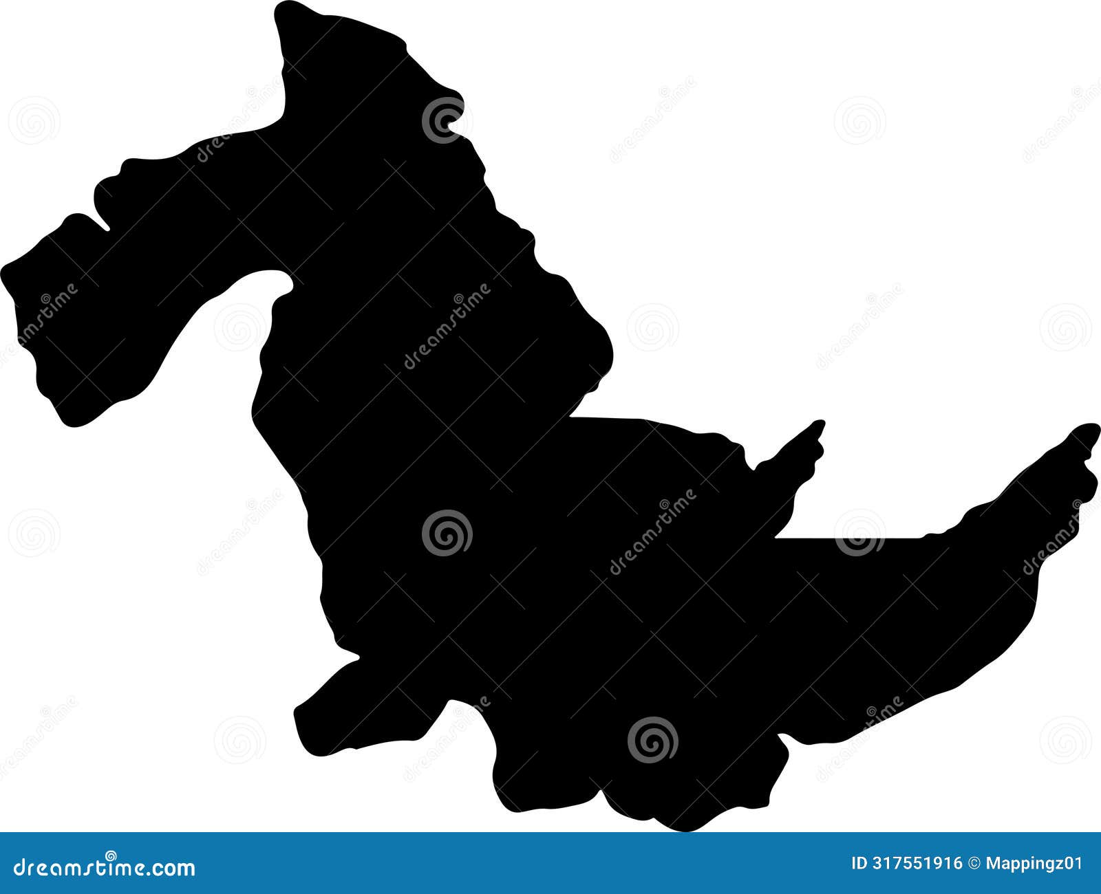 Ica Peru Silhouette Map With Transparent Background Vector Illustration ...
