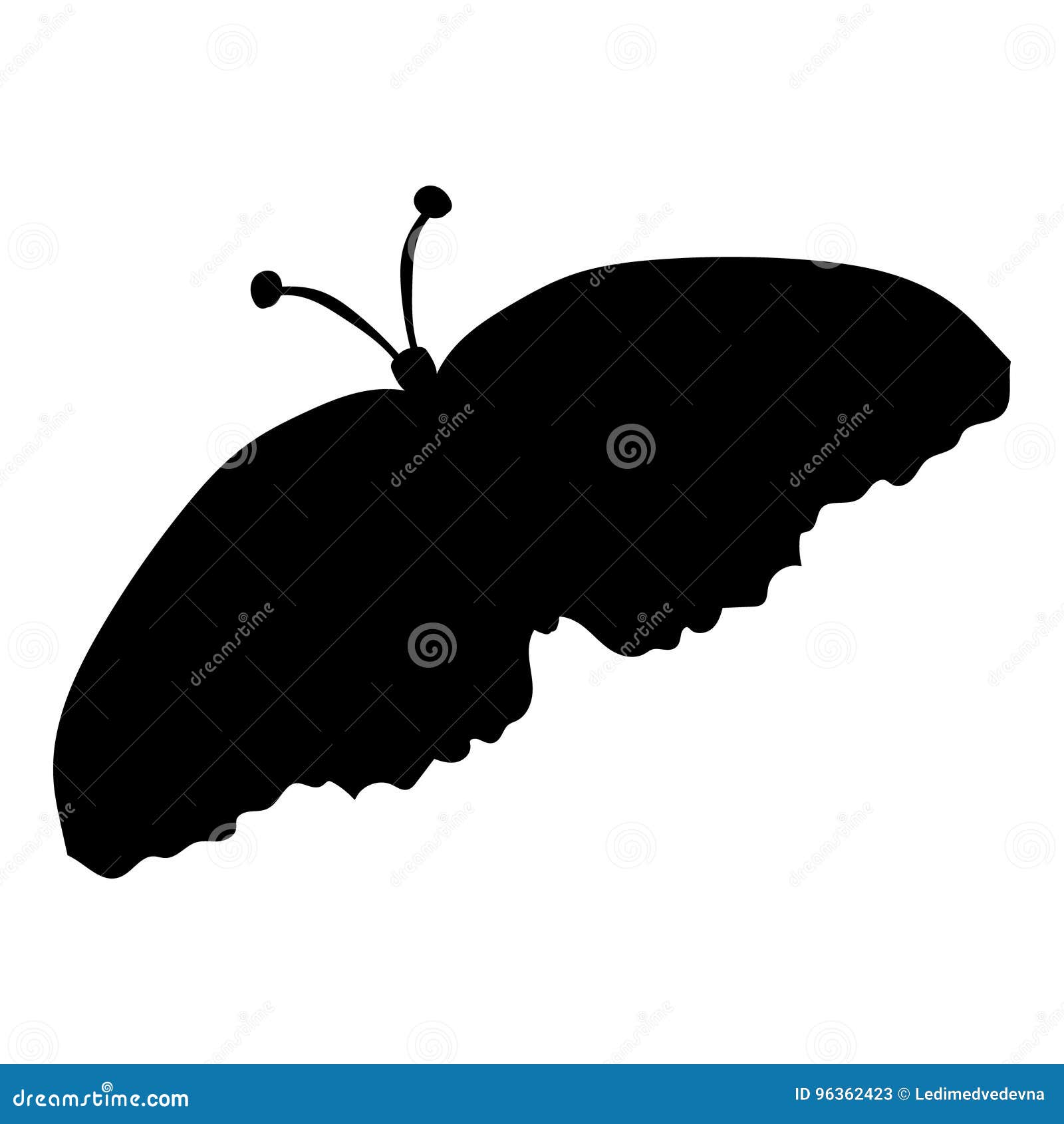 Black Silhouette of a Moth on a White Background Stock Vector ...