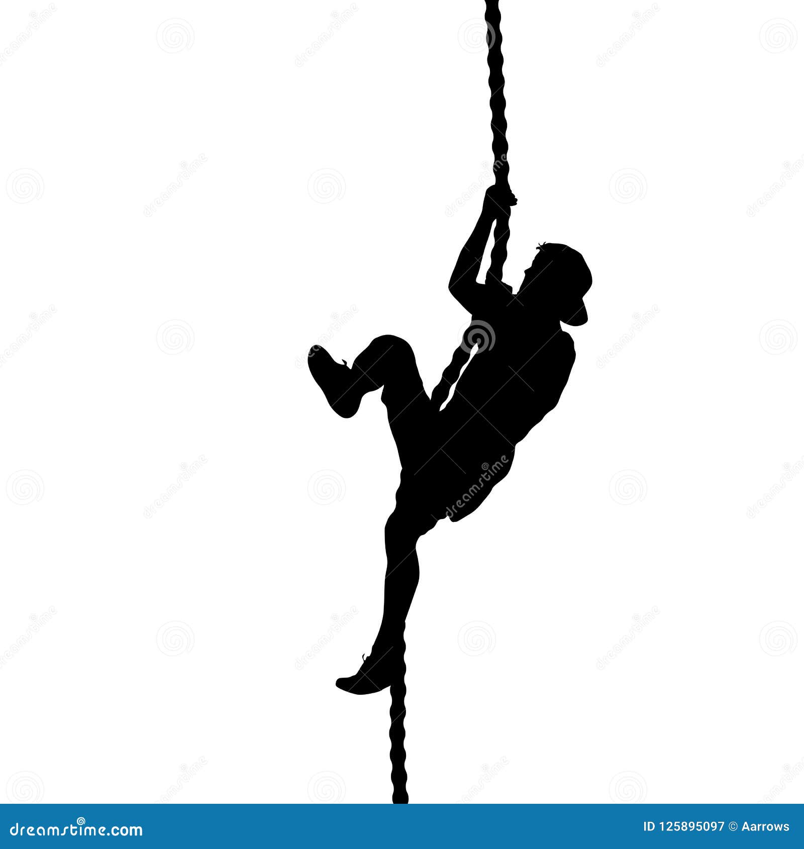 Rope Climbing Silhouette