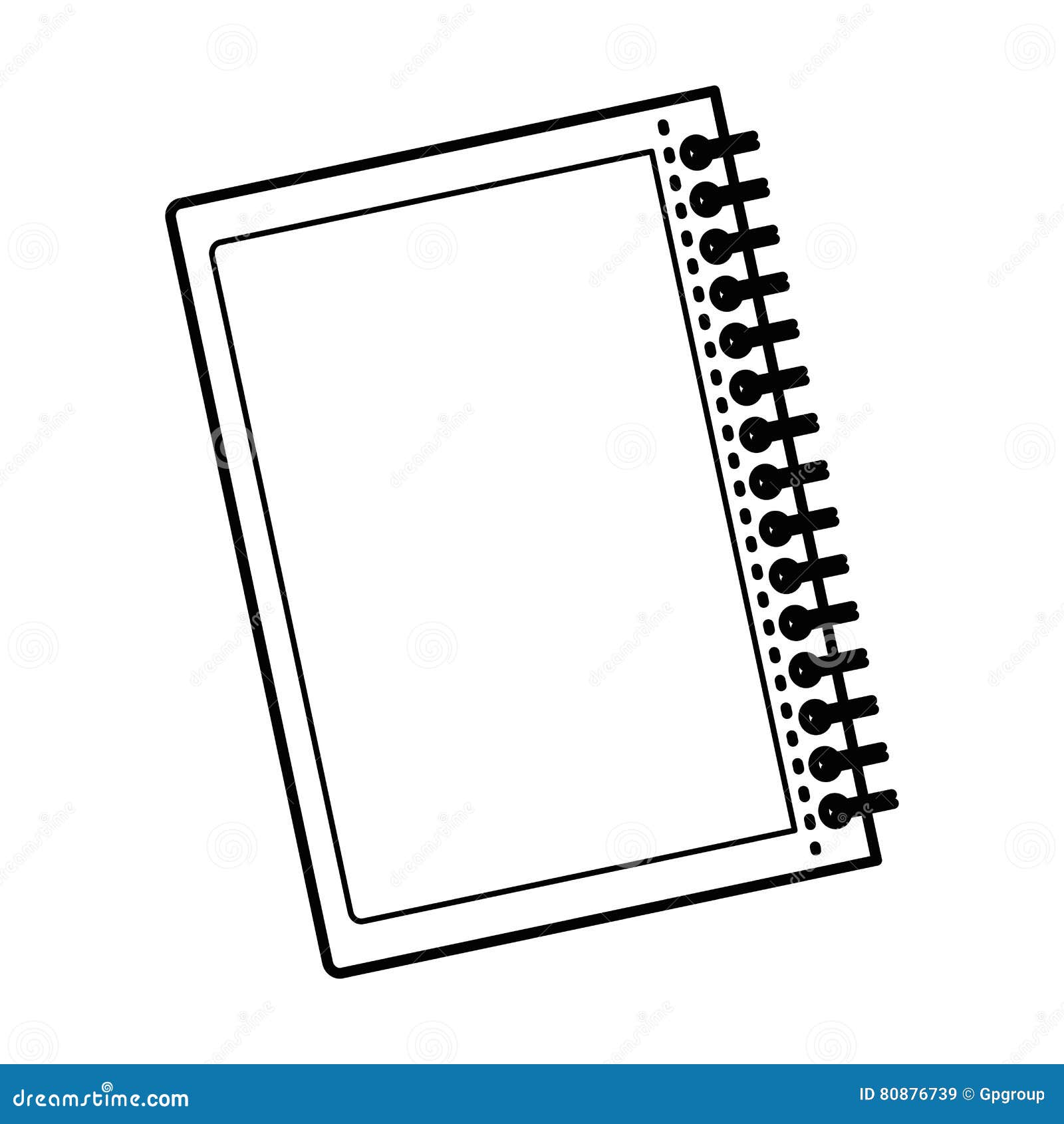 Black Silhouette Notebook with Rings Stock Vector - Illustration of ...