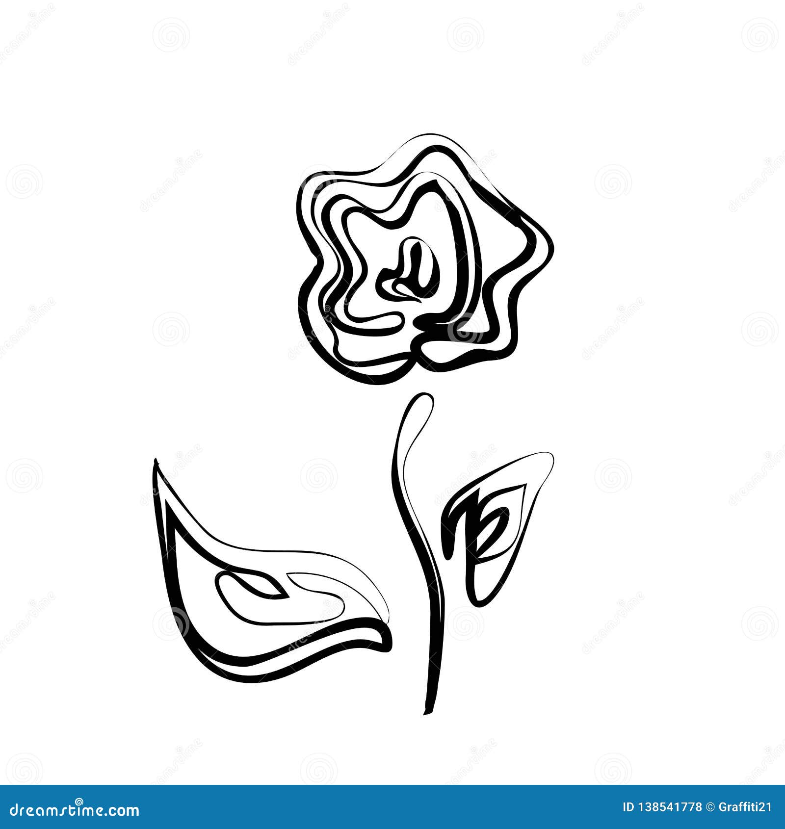 Black Silhouette of Rose Vector Illustration Eps 10 Stock Vector ...