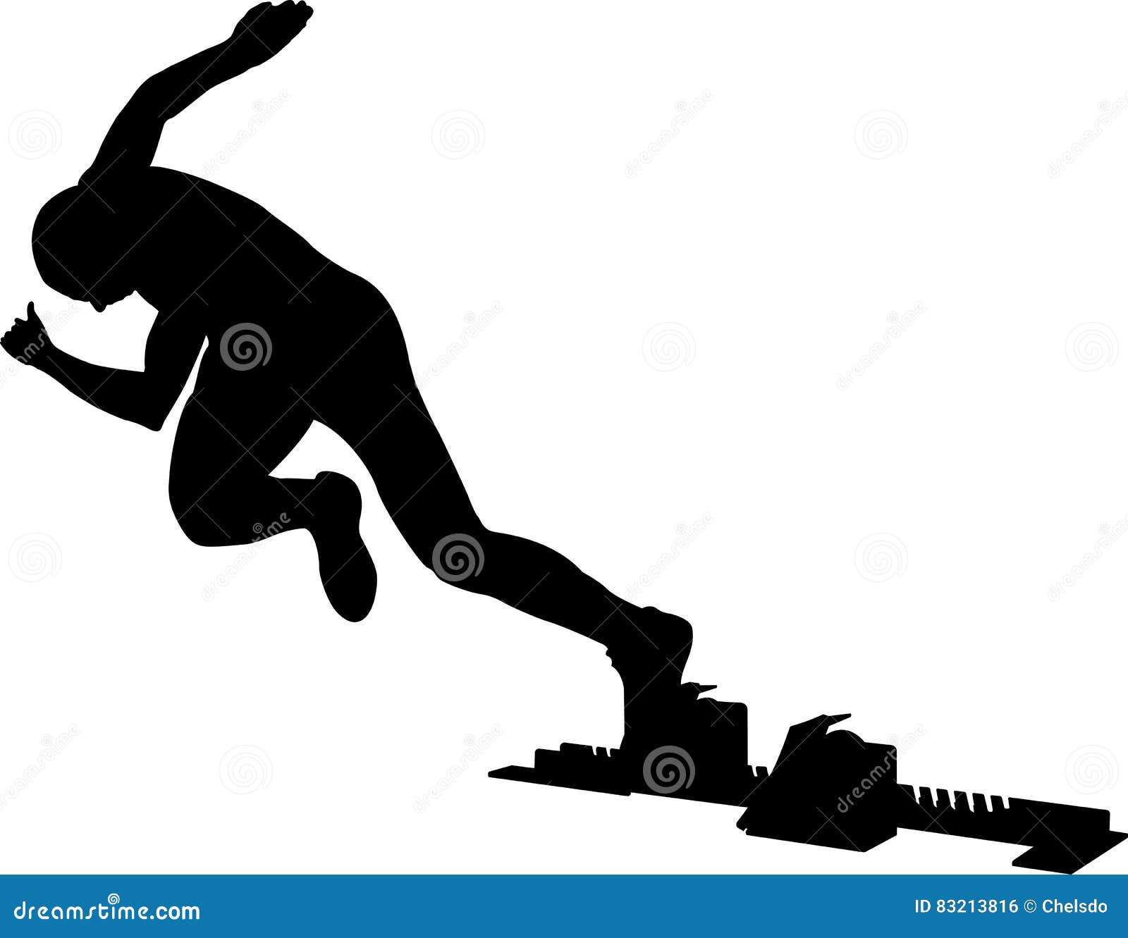 3d Man Runner At Start Line Royalty-Free Stock Image | CartoonDealer ...