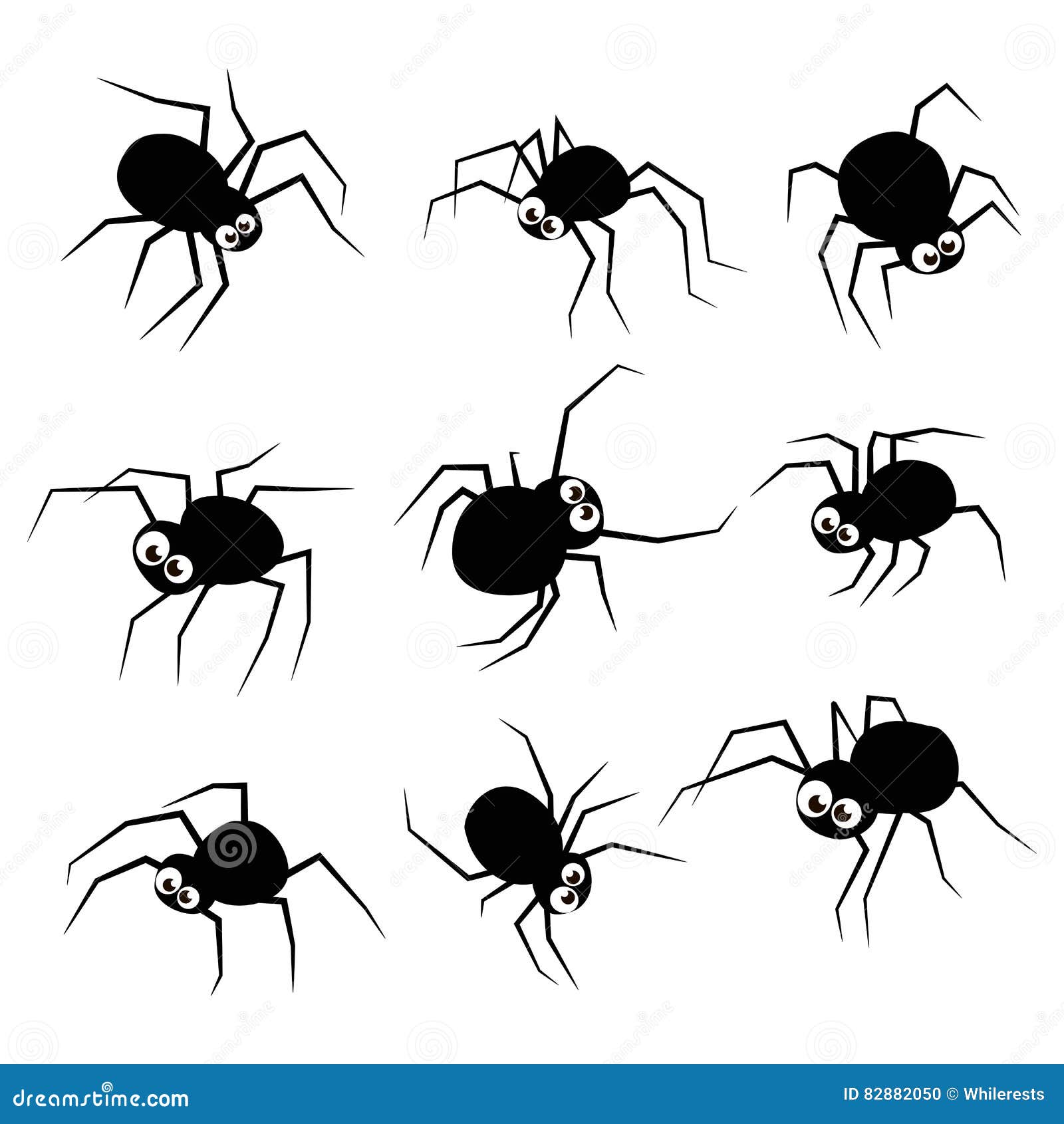 Silhouette Of Spider Icon. Scary Spider Isolated On White Background ...