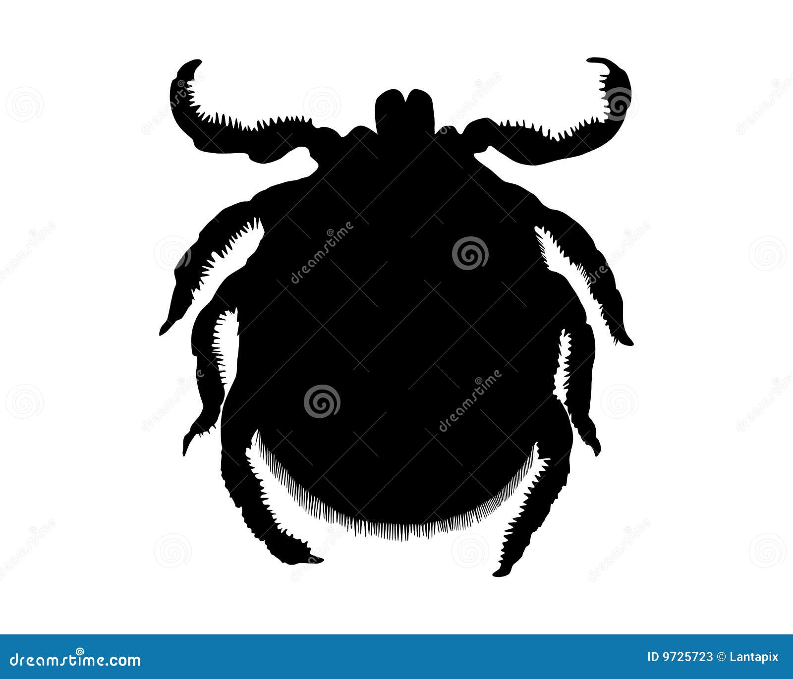 The Black Silhouette of a Tick Stock Illustration - Illustration of ...