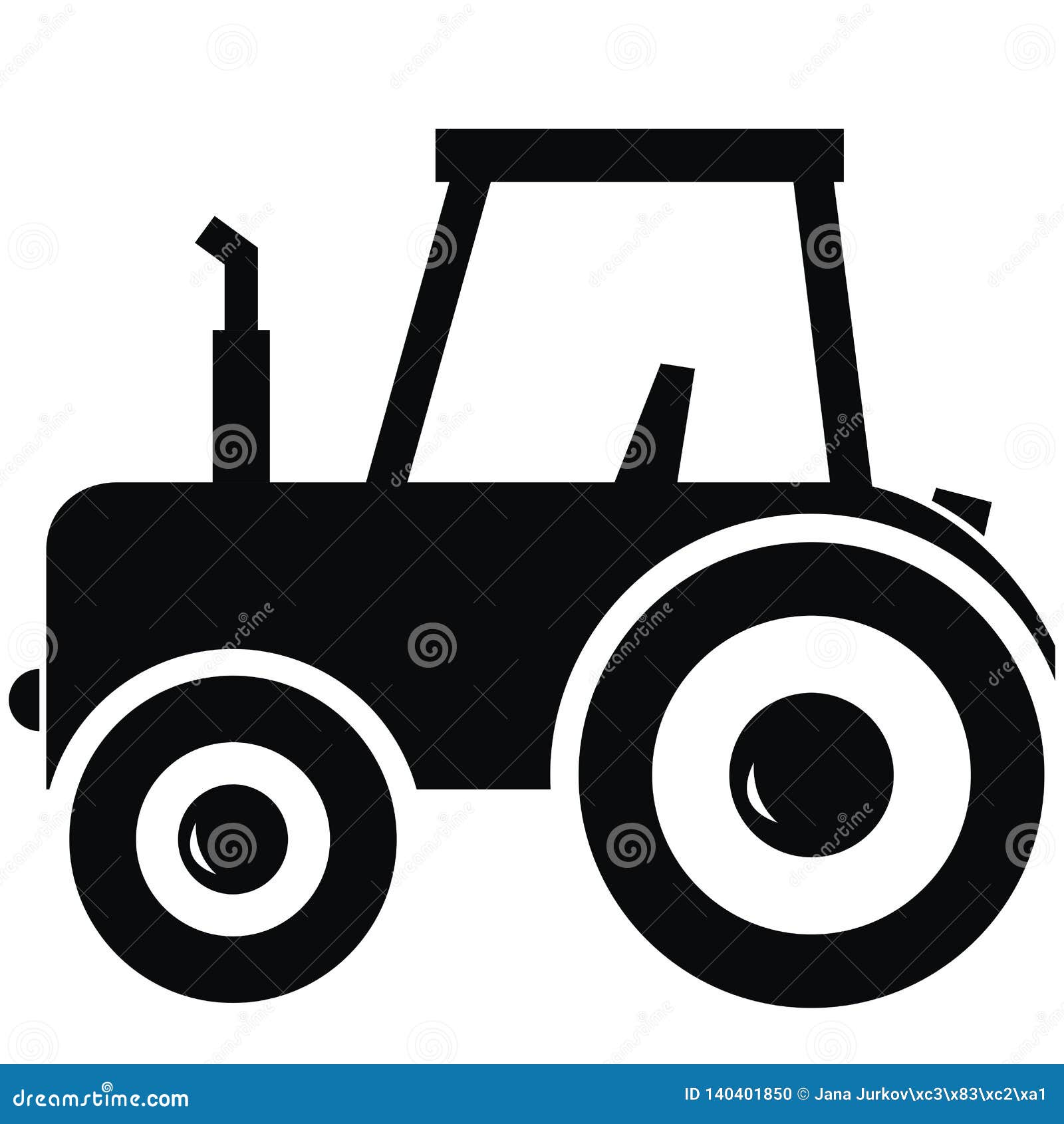 Silhouette Of Tractor In Field. Harvest. Vector Illustration ...