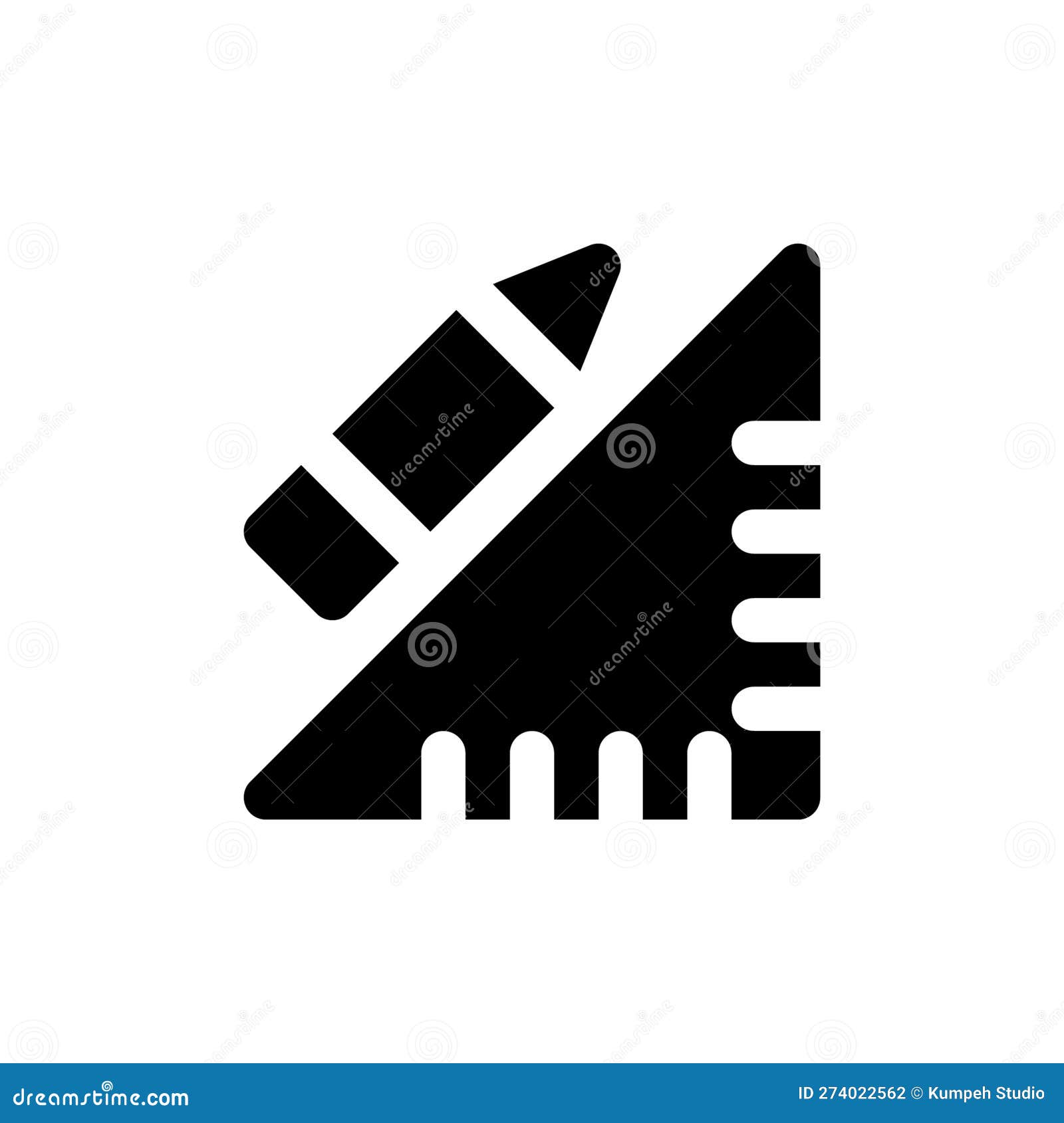 Black Silhouette Triangle Ruler Stationery Tool Equipment Image Vector ...