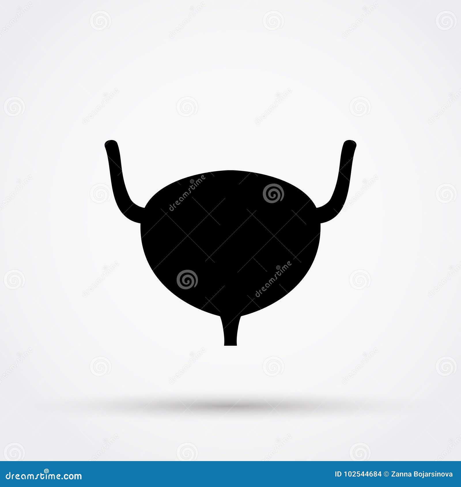 Black Silhouette of Urinary Bladder. Stock Vector - Illustration of ...
